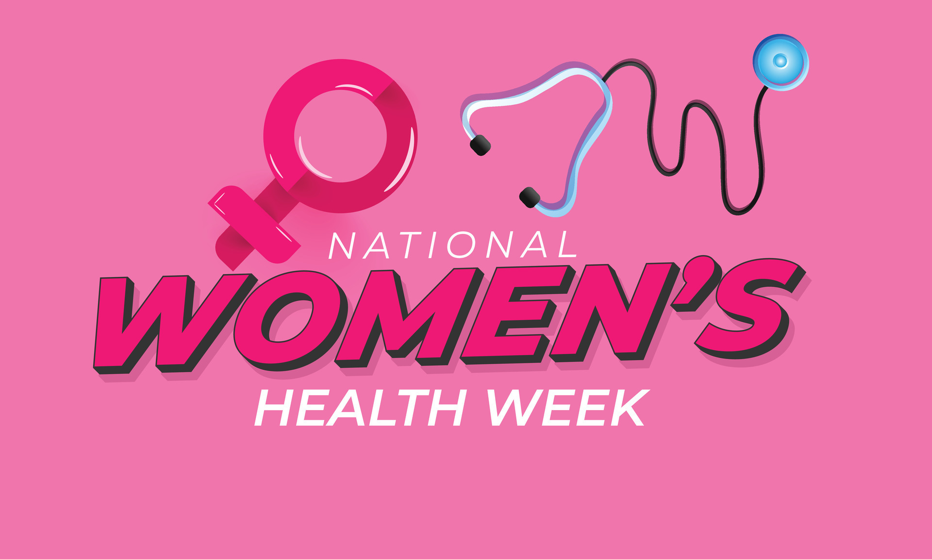 National Womens Health Week Background Banner Card Poster