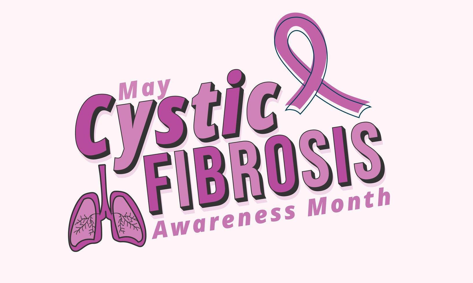 Cystic Fibrosis Awareness Month Background Banner Card Poster