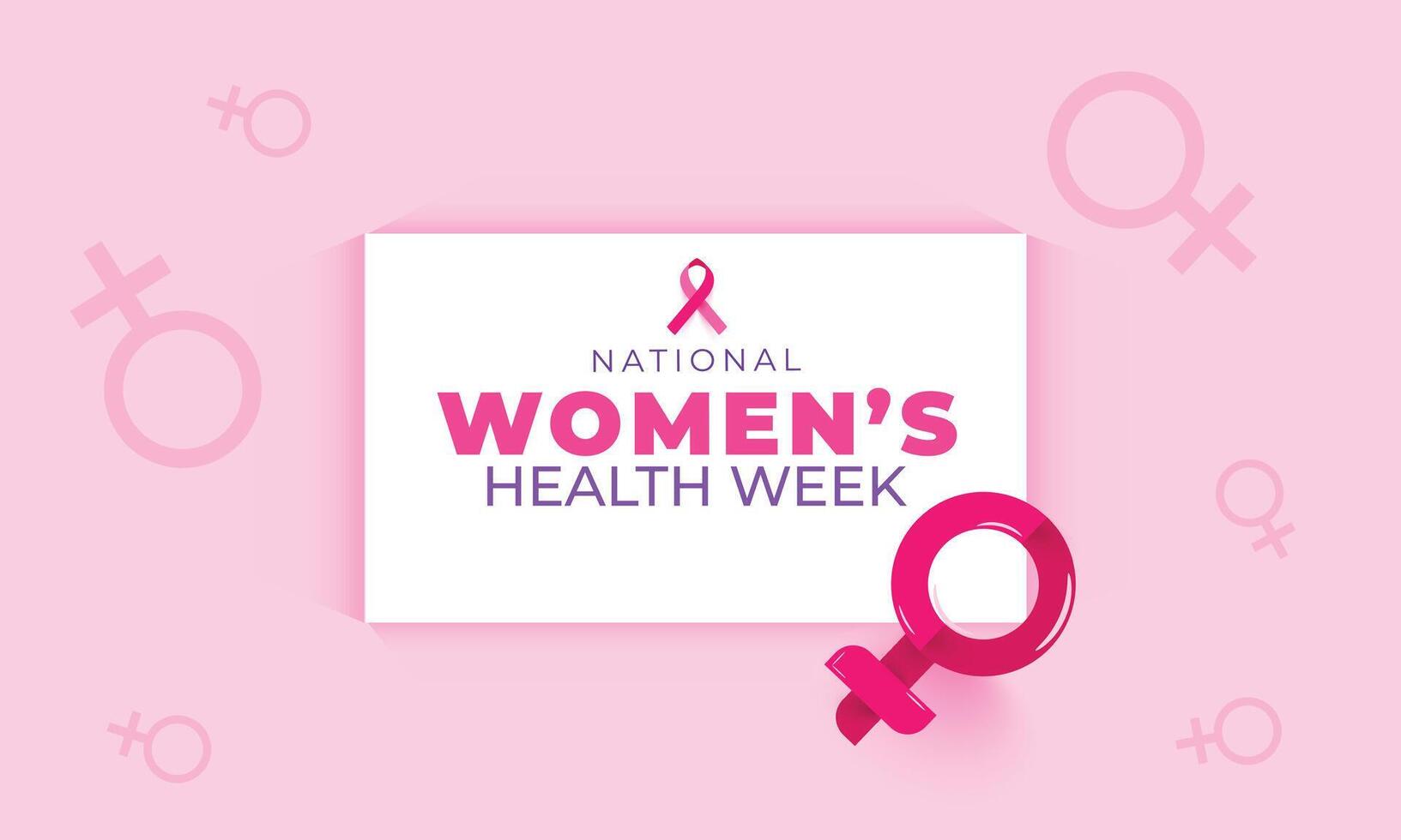 National Womens Health Week Background Banner Card Poster