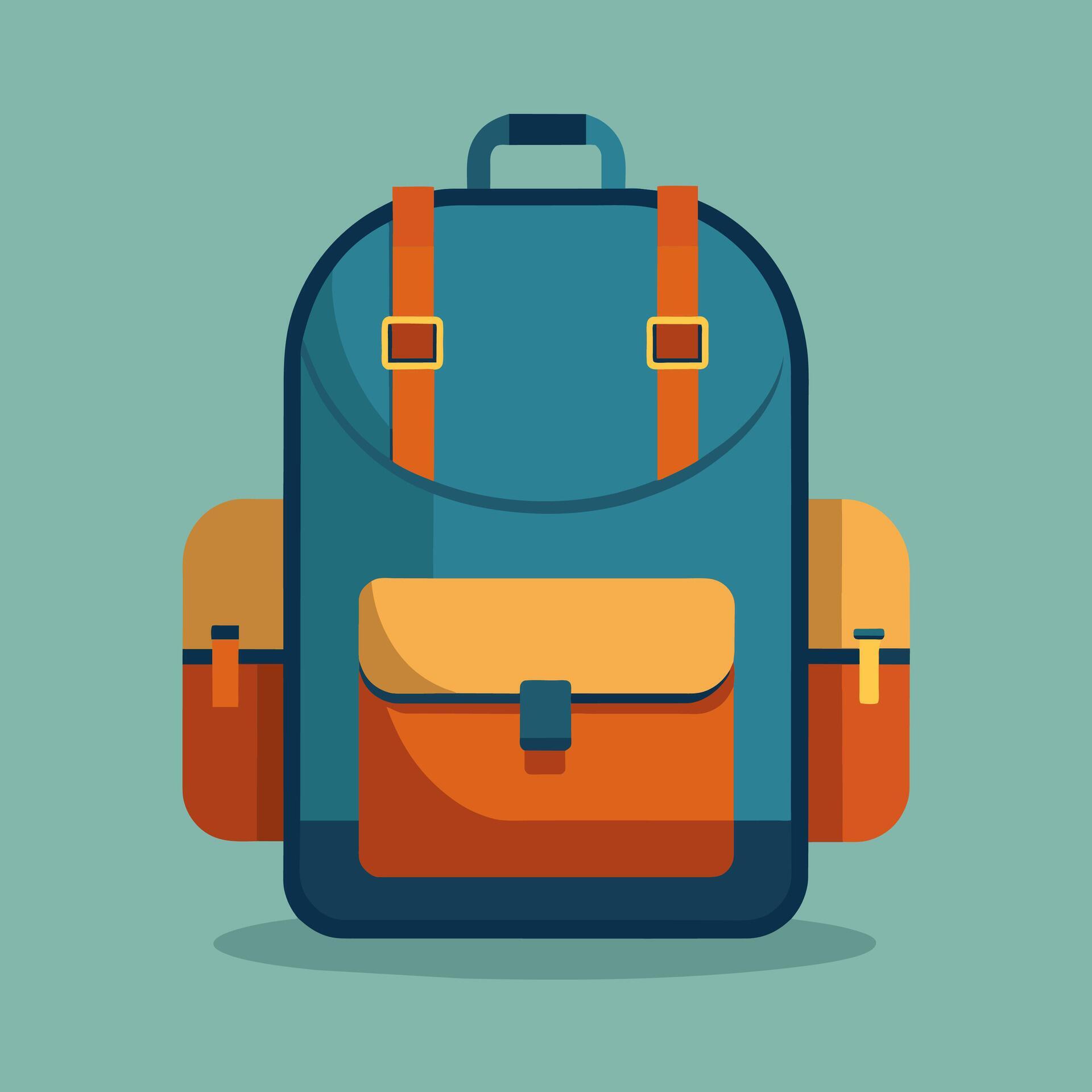 Flat Design Backpack on Solid Background 41389148 Vector Art at Vecteezy