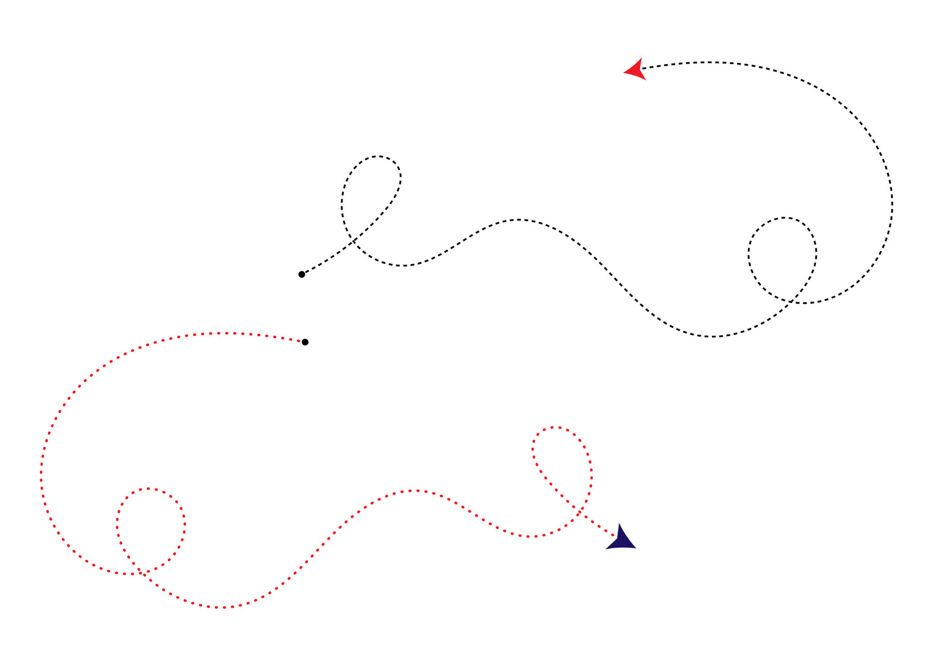 Dashed Line Arrow Route Path Vector 41400491 Vector Art At Vecteezy