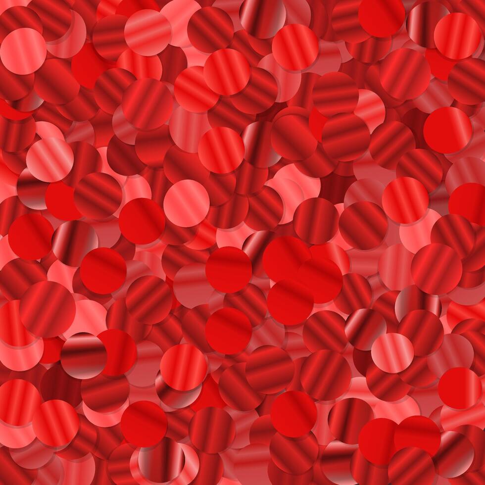 Red Sparkling Sequins Square Festive Background Closeup Realistic Shiny Glitter Pattern