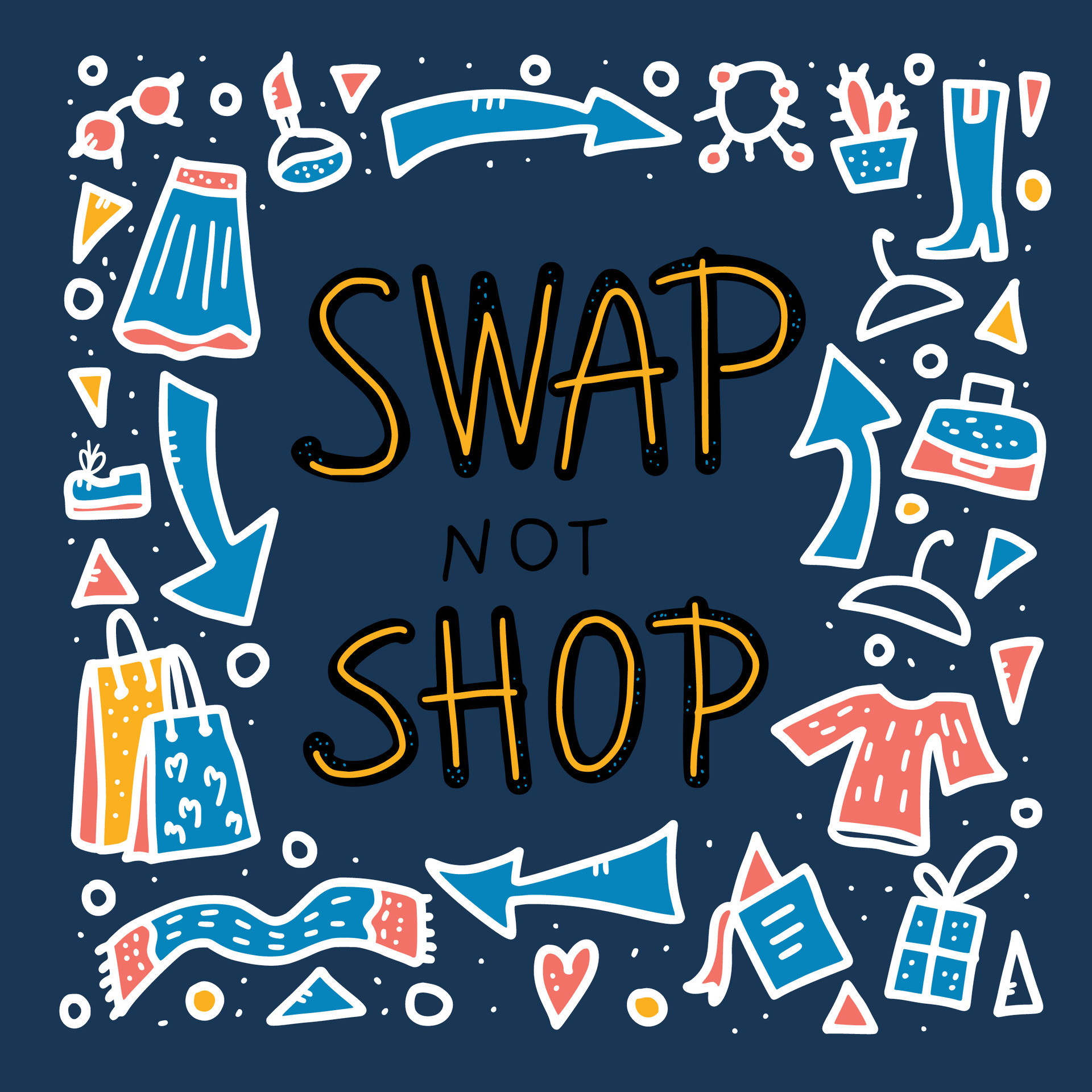 Swap not shop quote. Vector illustration. 41401785 Vector Art at Vecteezy