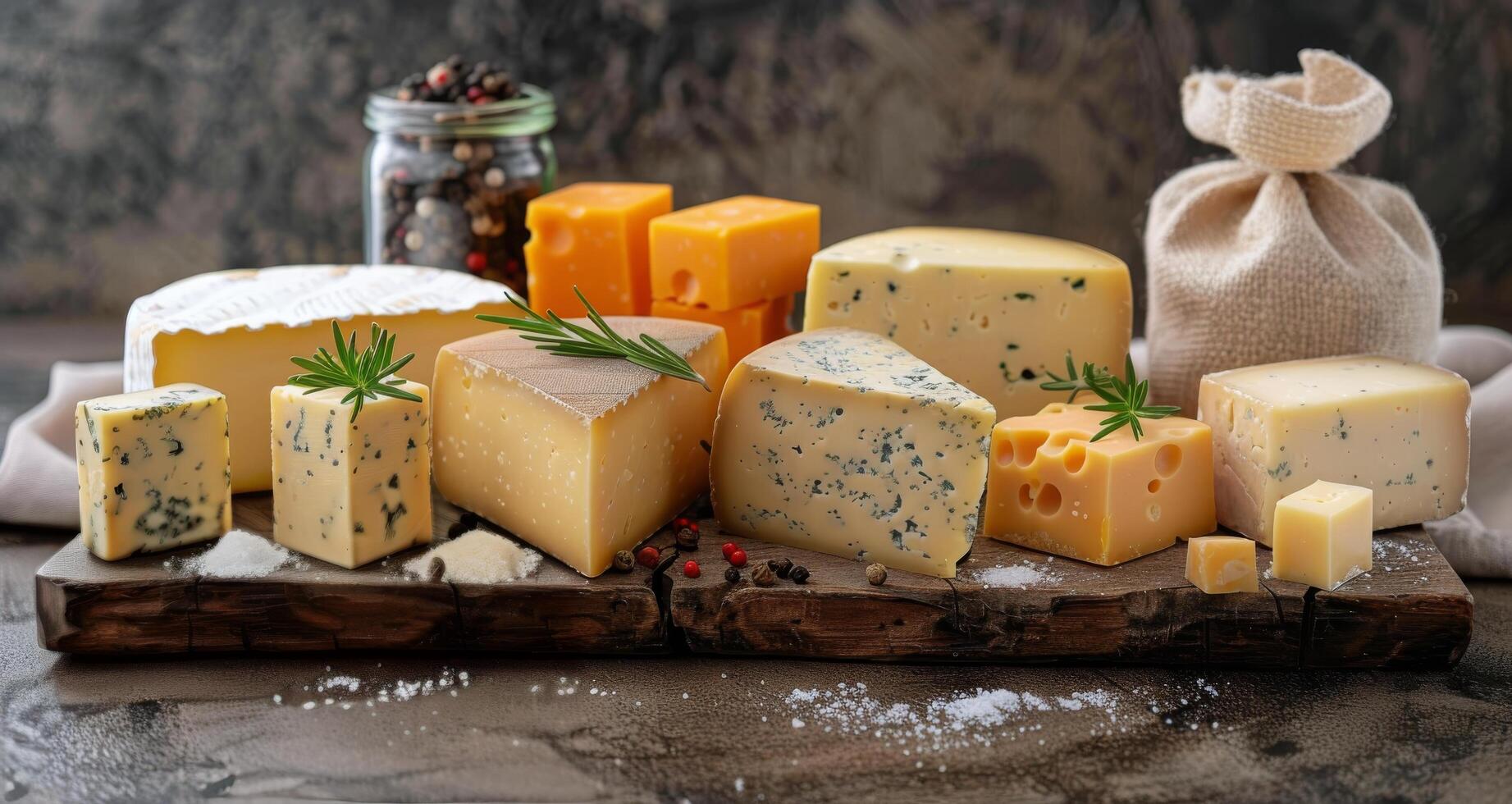 AI generated Assorted Cheese Varieties on a Table 41403052 Stock Photo ...