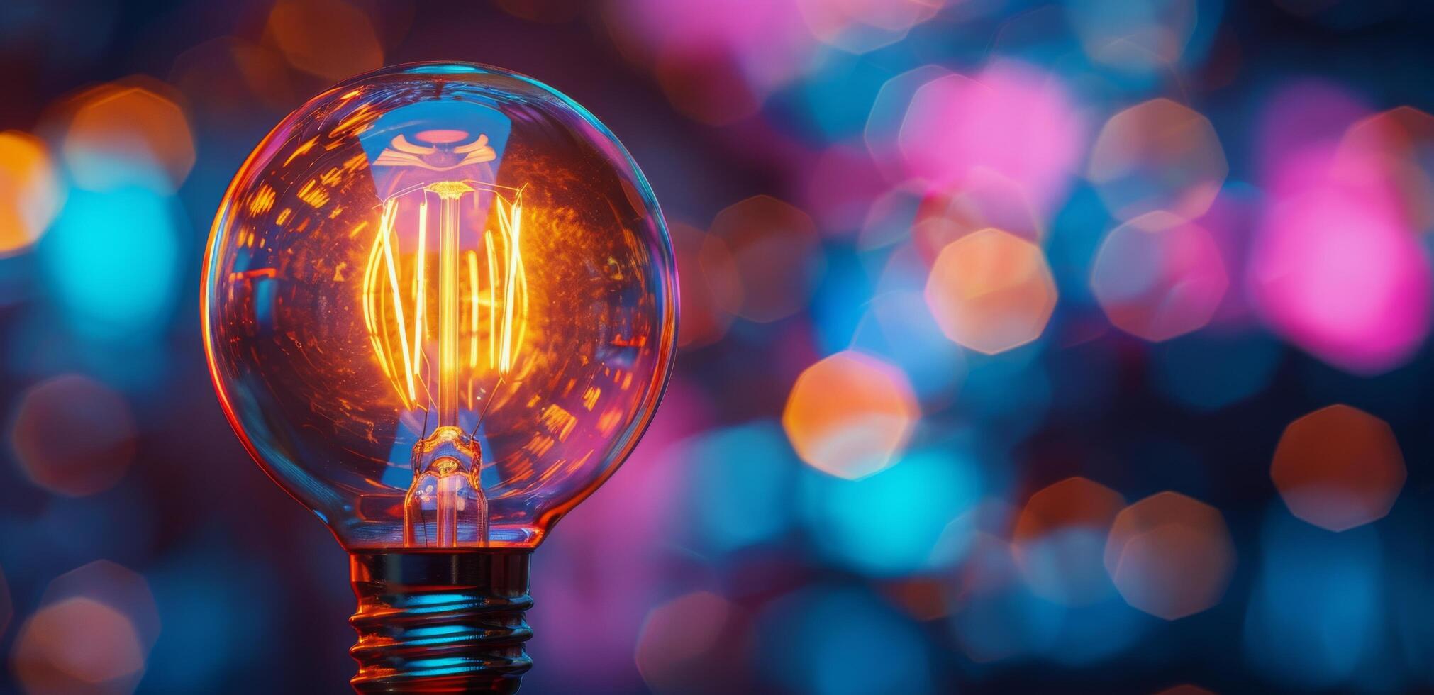 AI generated Glowing Light Bulb Hanging From Wire 41407578 Stock Photo ...