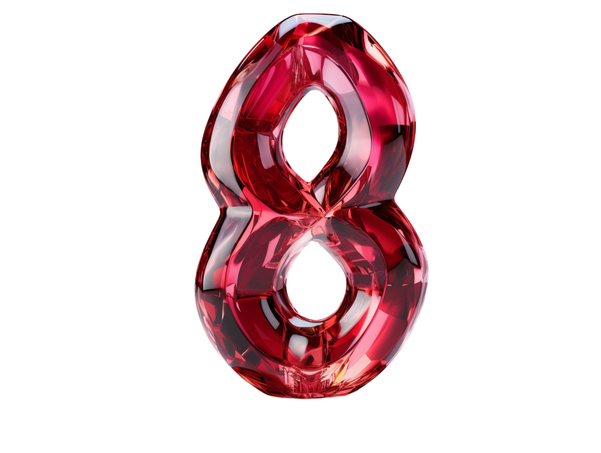 AI generated a ruby number eight on a transparent background 41407758 PNG