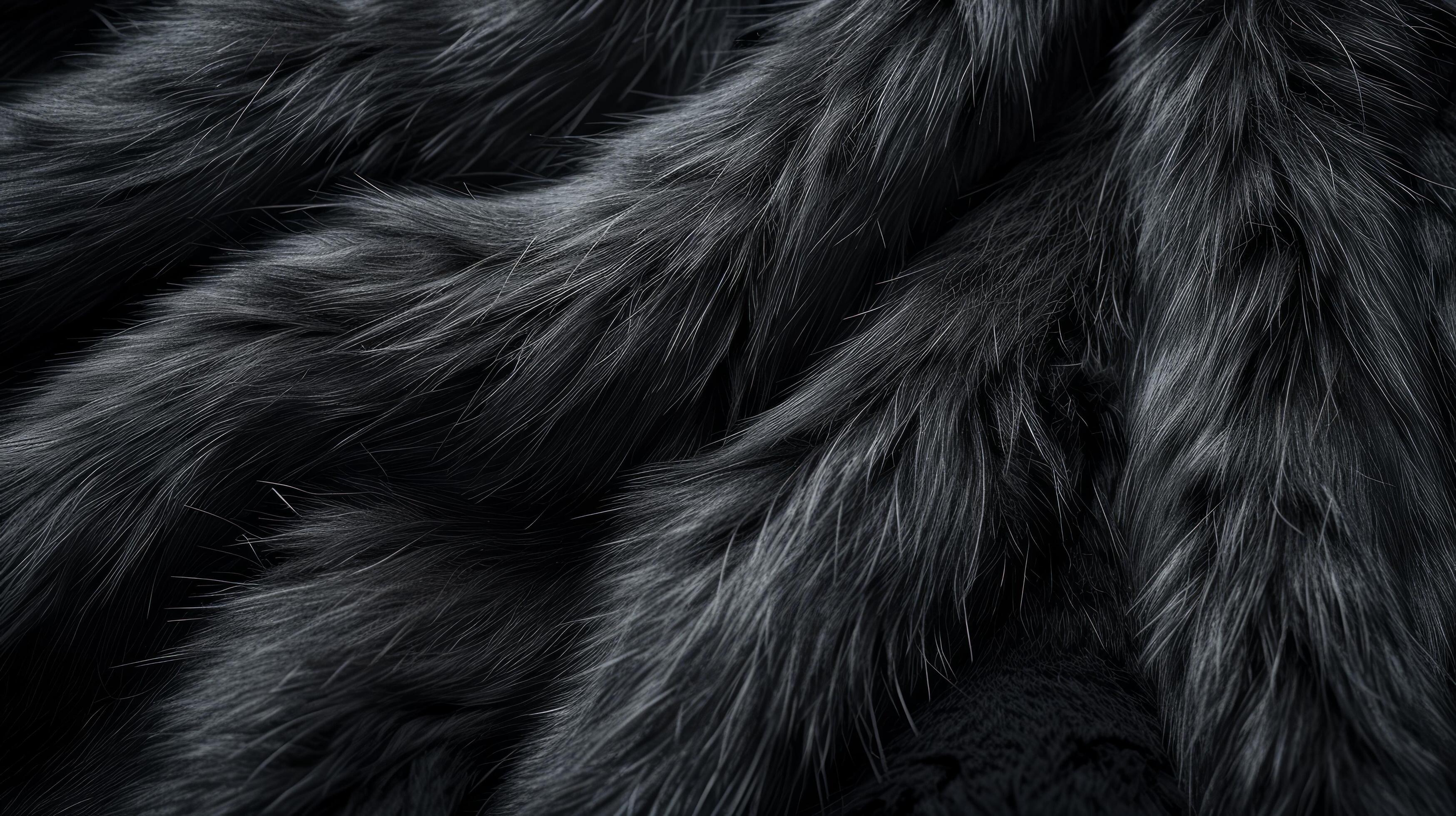 AI generated Close Up of Black Fur Texture 41409016 Stock Photo at Vecteezy