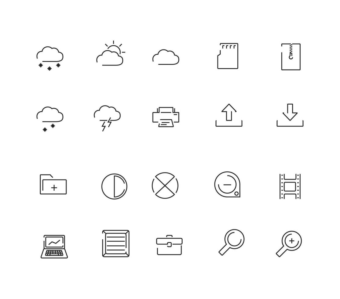 Set of line icons web interfaces 41411251 Vector Art at Vecteezy