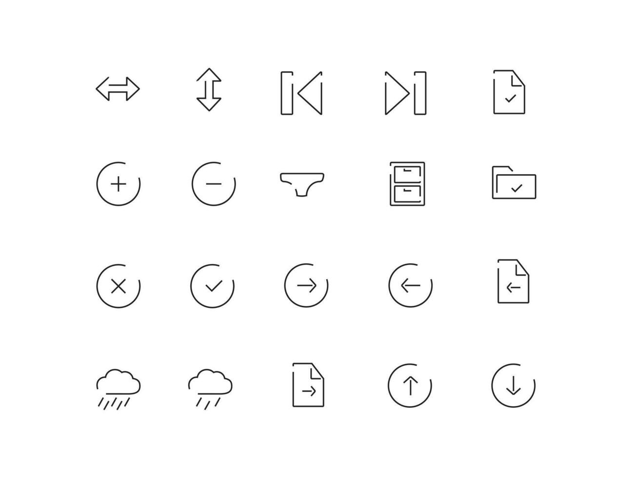 Set of line icons web interfaces 41411260 Vector Art at Vecteezy