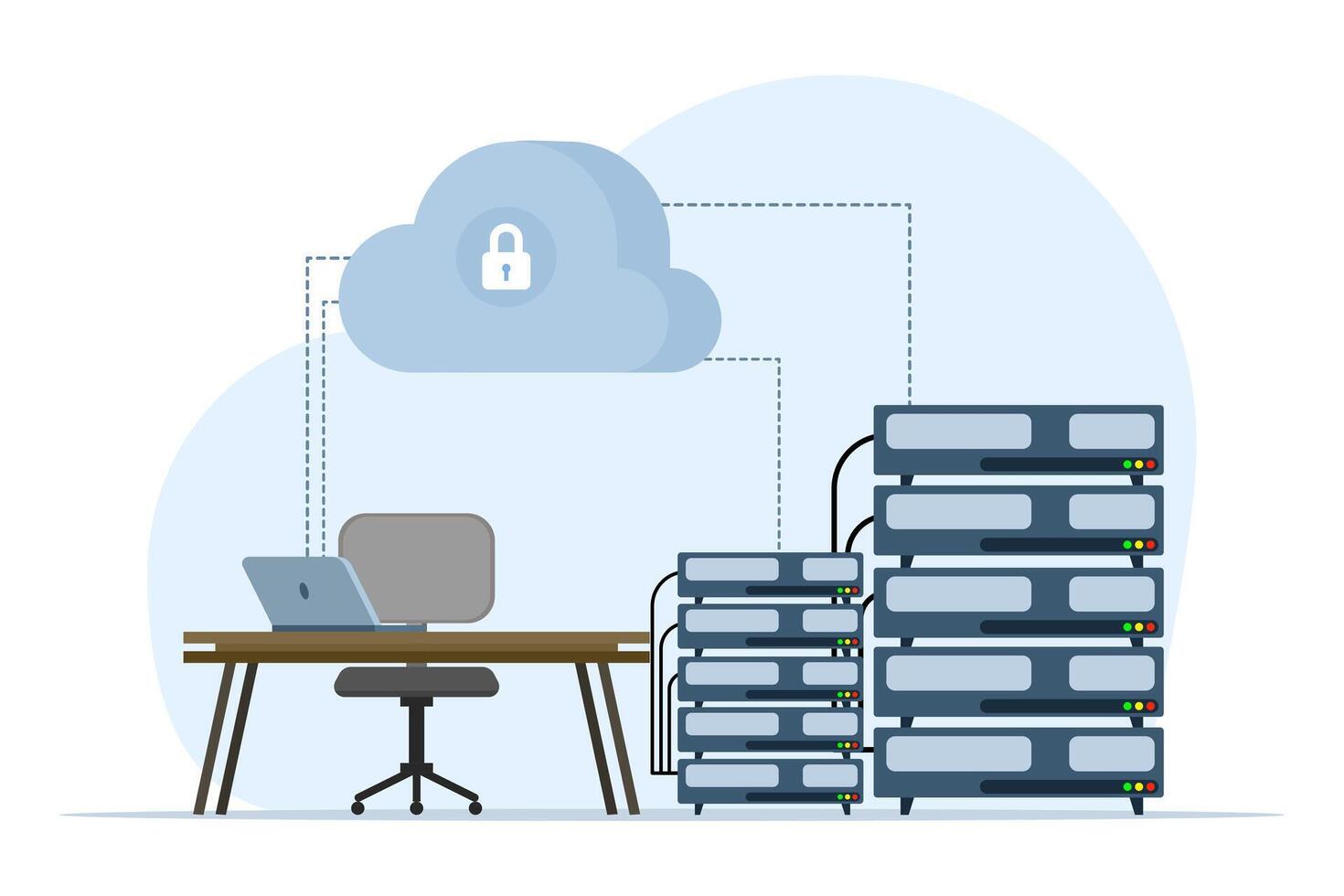 Concept Of Cloud Computing Data Center File Management Cloud Storage