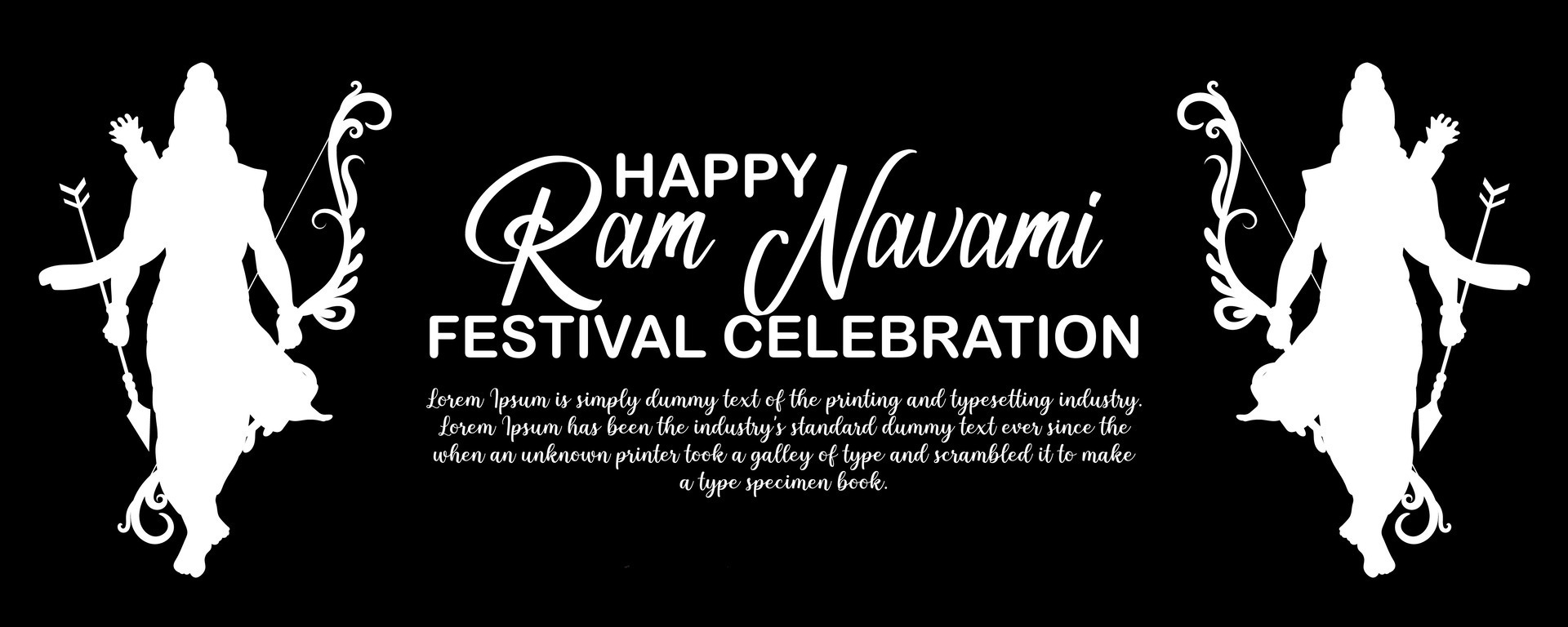Happy Ram Navami Cultural Banner Hindu Festival Vertical Post Wishes