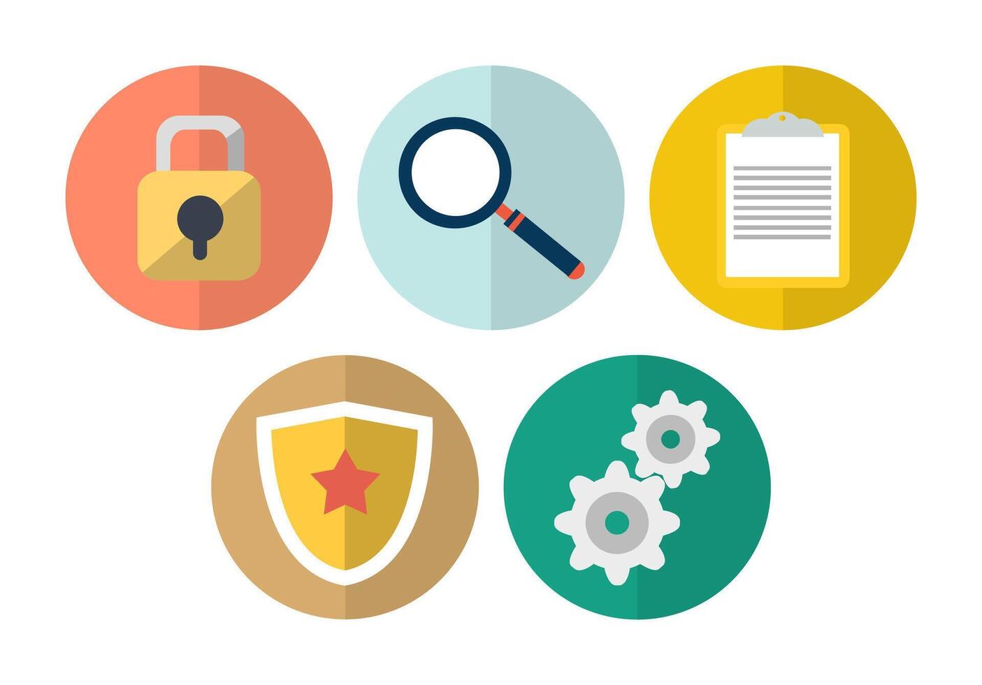 Flat design modern vector illustration icons set of web security and ... Flat design modern vector illustration icons set of web security and ...