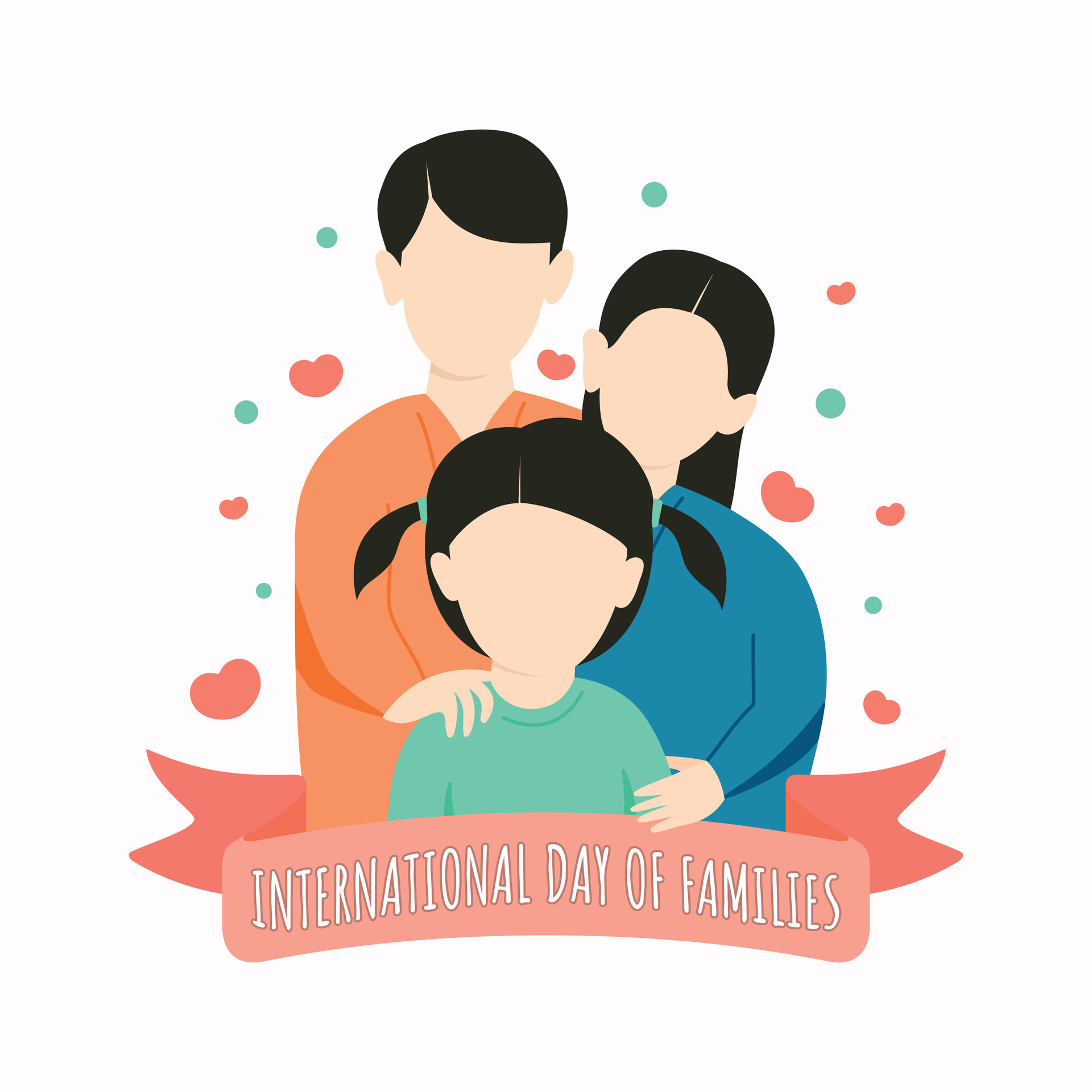 International Day of Families colorful vector template design ...