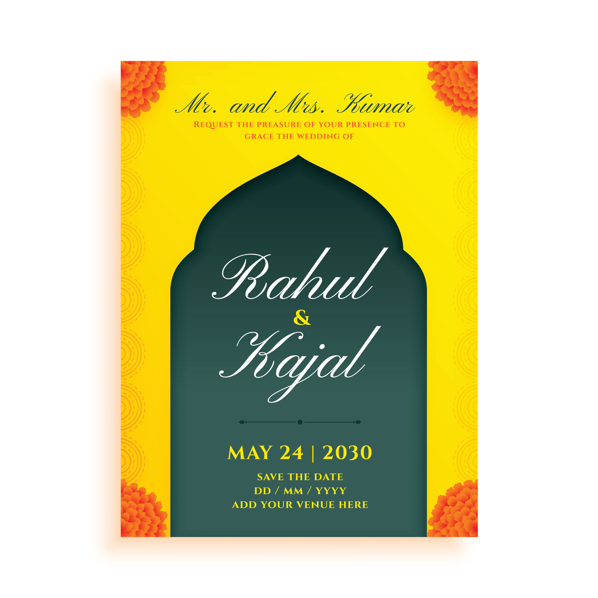 traditional indian wedding shaadi card design template 41431124 Vector ... traditional indian wedding shaadi card design template 41431124 Vector ...