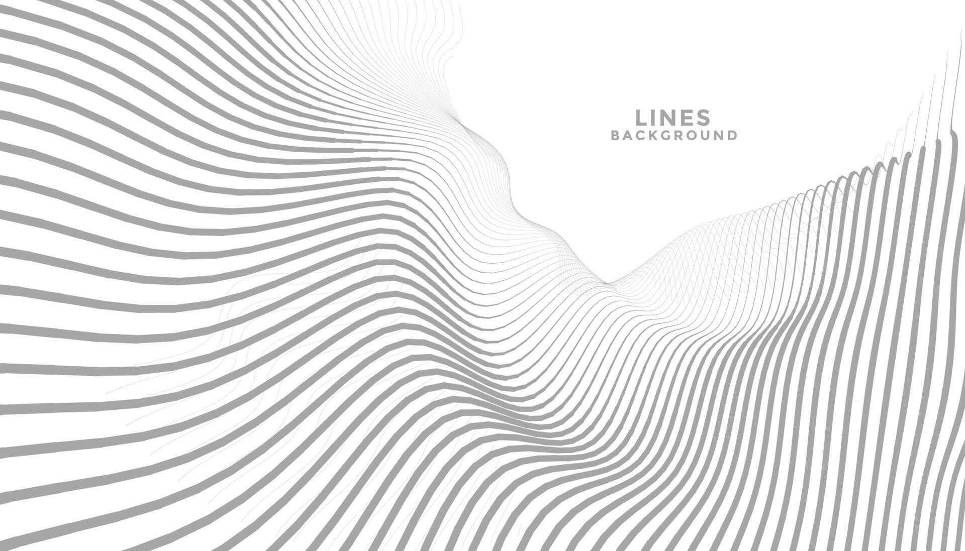 Abstract Wavy Flowing Lines In Perspective Background 41433612 Vector