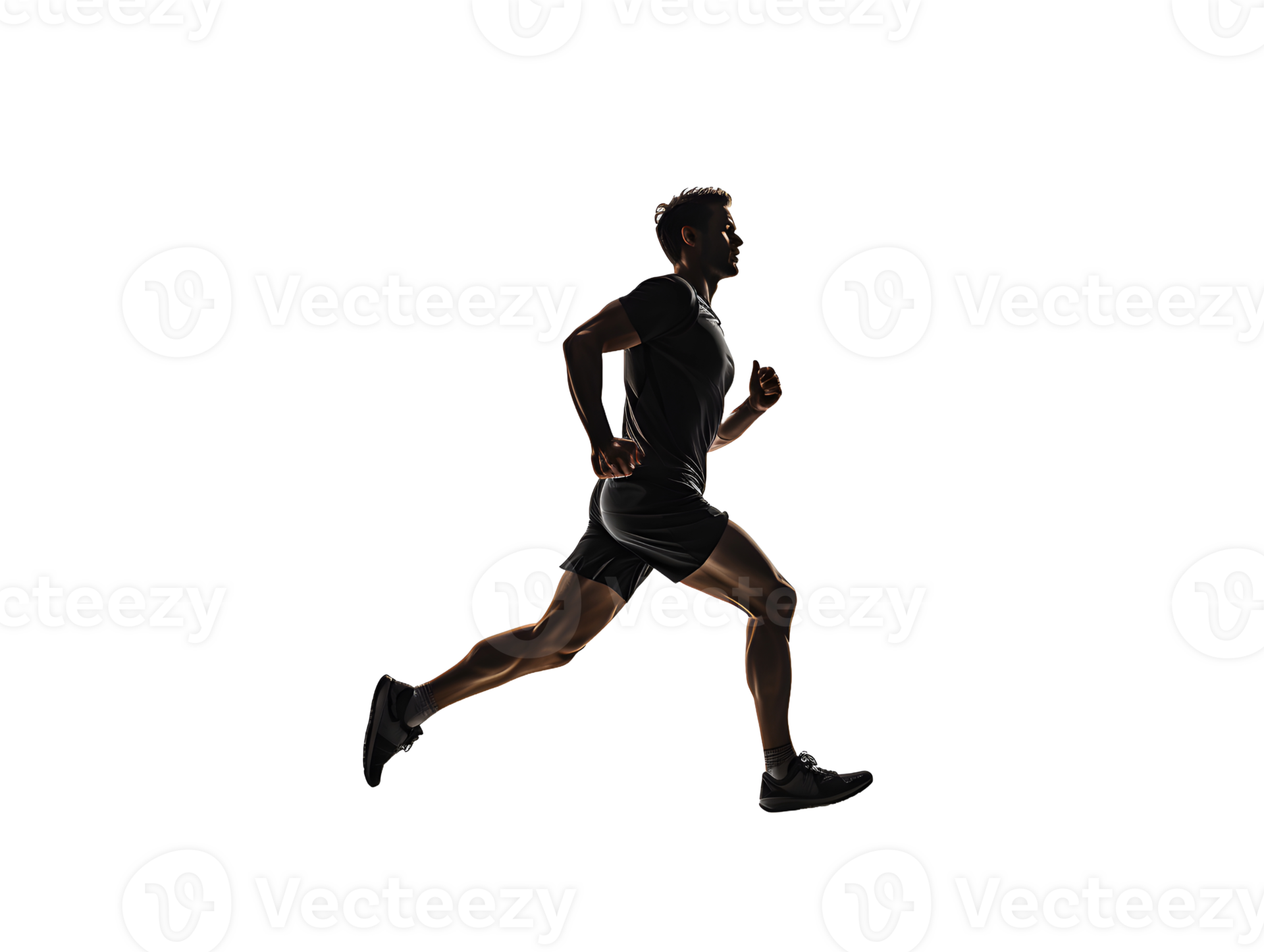 AI generated Fit Young Man Running Isolated on Transparent Background ...