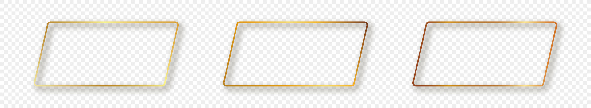 Gold glowing rounded rectangular shape frame 41436087 Vector Art at ...