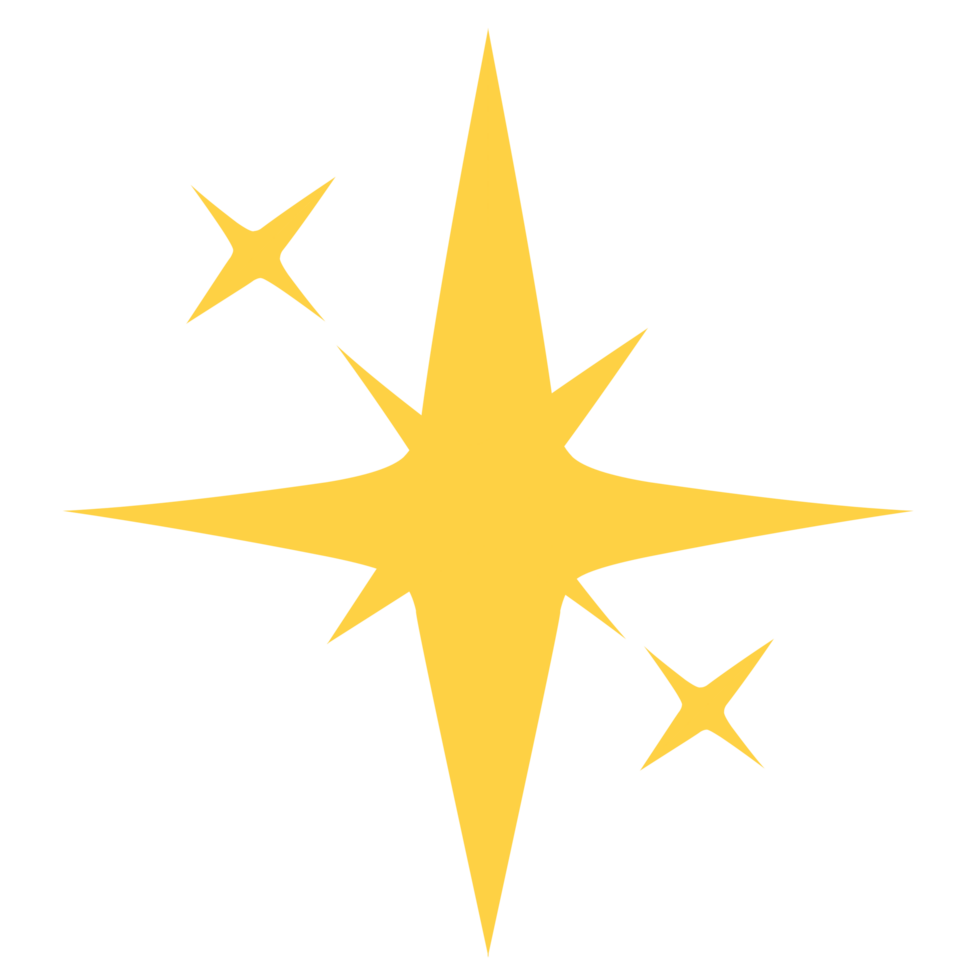 Yellow star sparkles 41436828 PNG