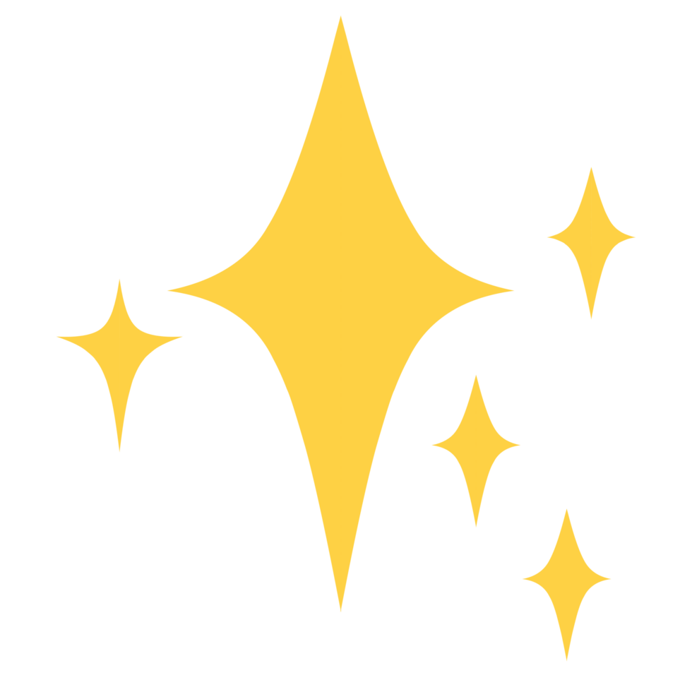 Yellow star sparkles 41436842 PNG