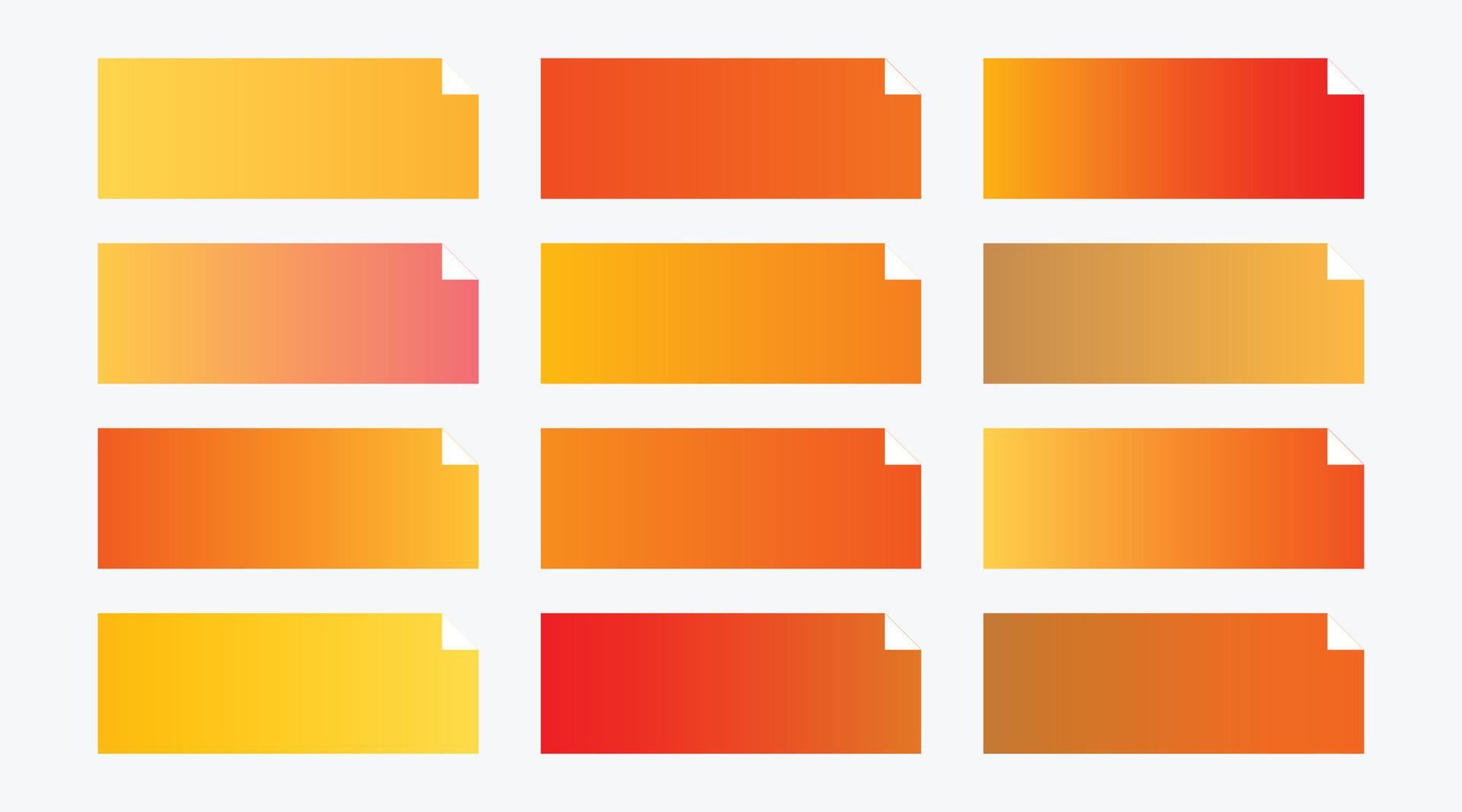 shades of orange colorful gradient collection 41441100 Vector Art at ...