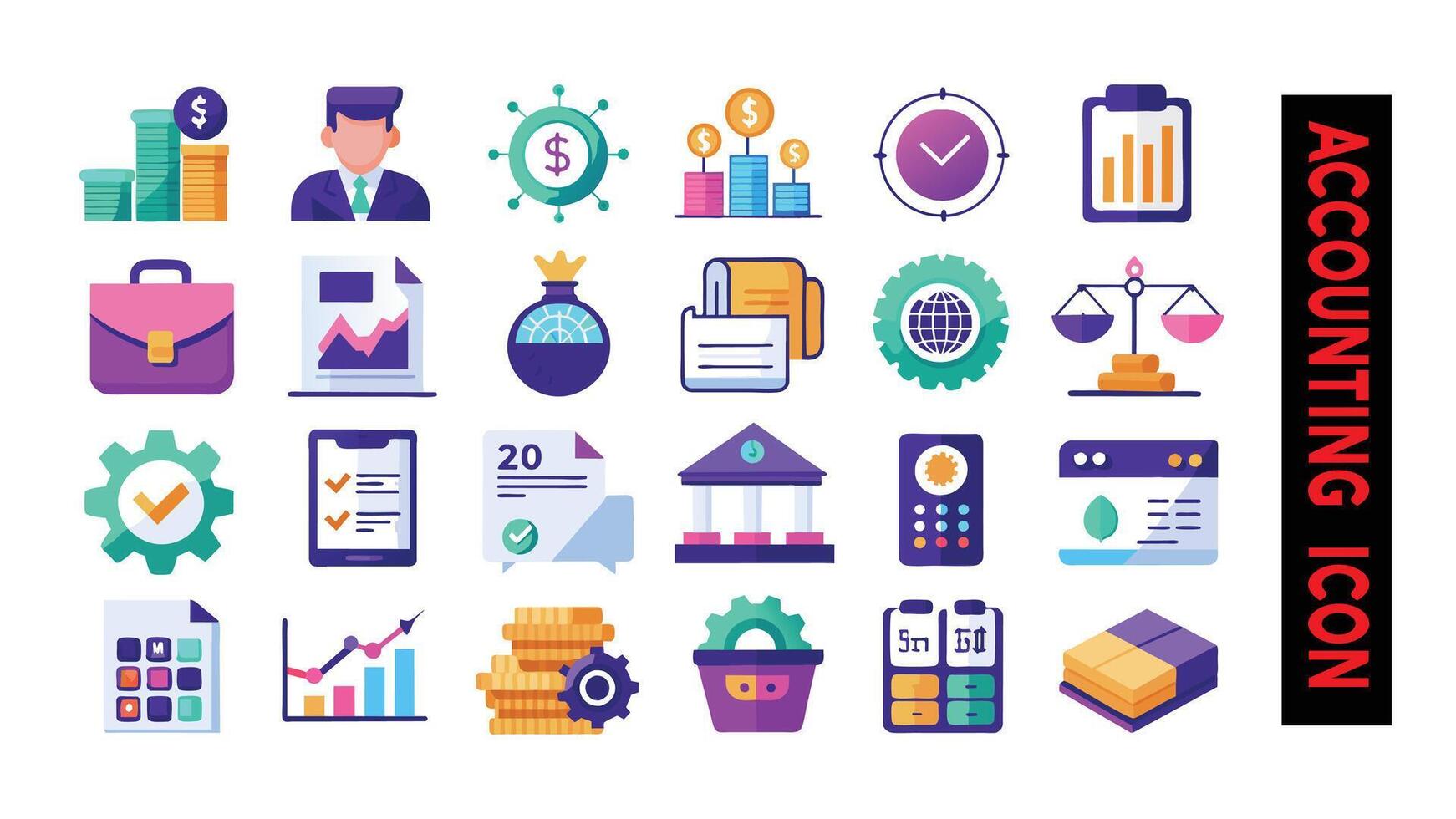 Set of business and finance icons . Business and finance icon pack ...