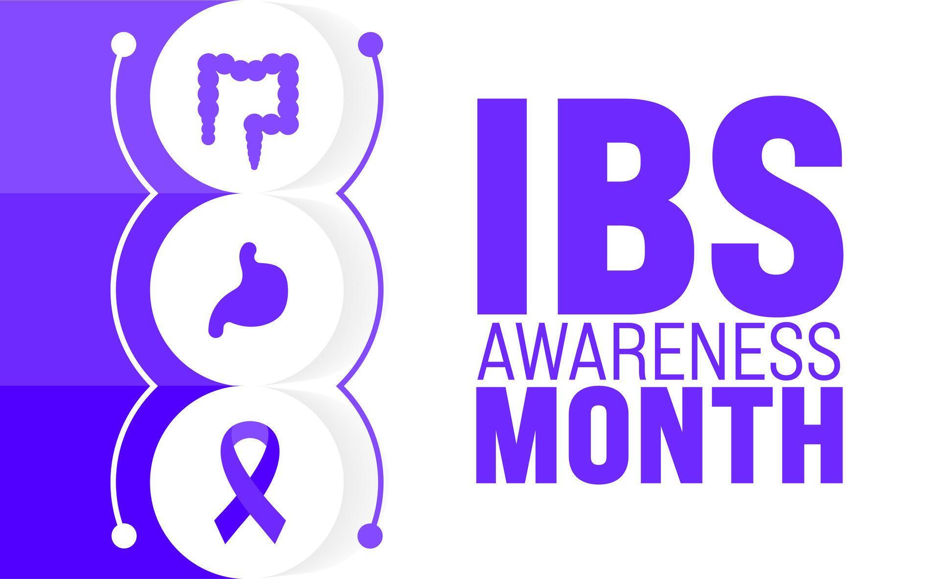 April is World Irritable Bowel Syndrome Day or IBS day background template. Holiday concept. use ...