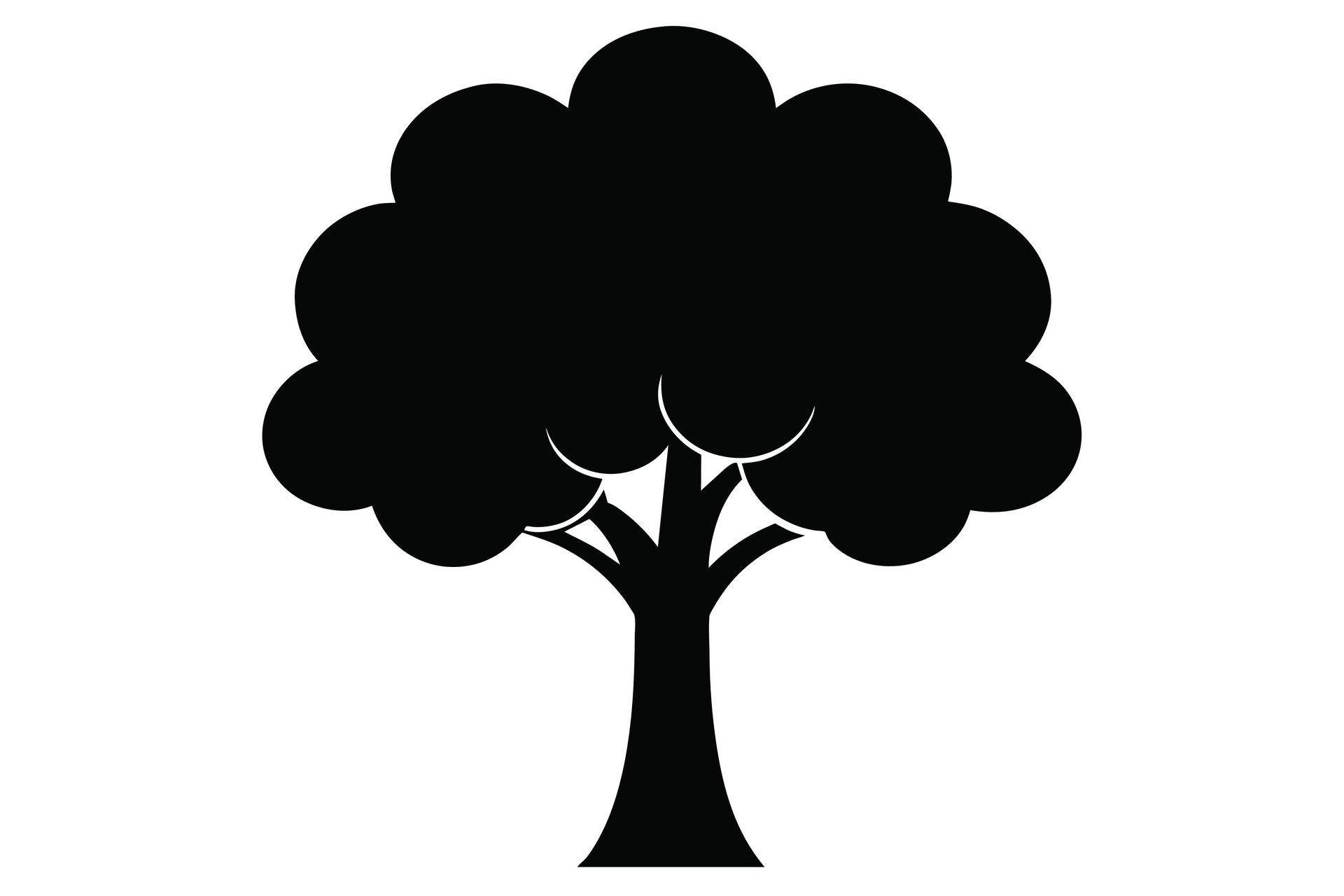 Black Tree Vector isolated on white background 41449468 Vector Art at ...