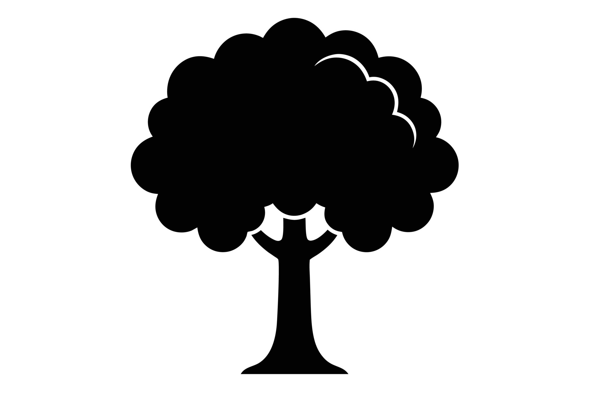 Black Tree Vector isolated on white background 41449540 Vector Art at ...