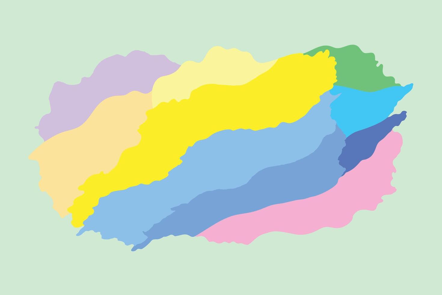 Pastel Yellow Blue Green Watercolor Background 41449704 Vector Art At