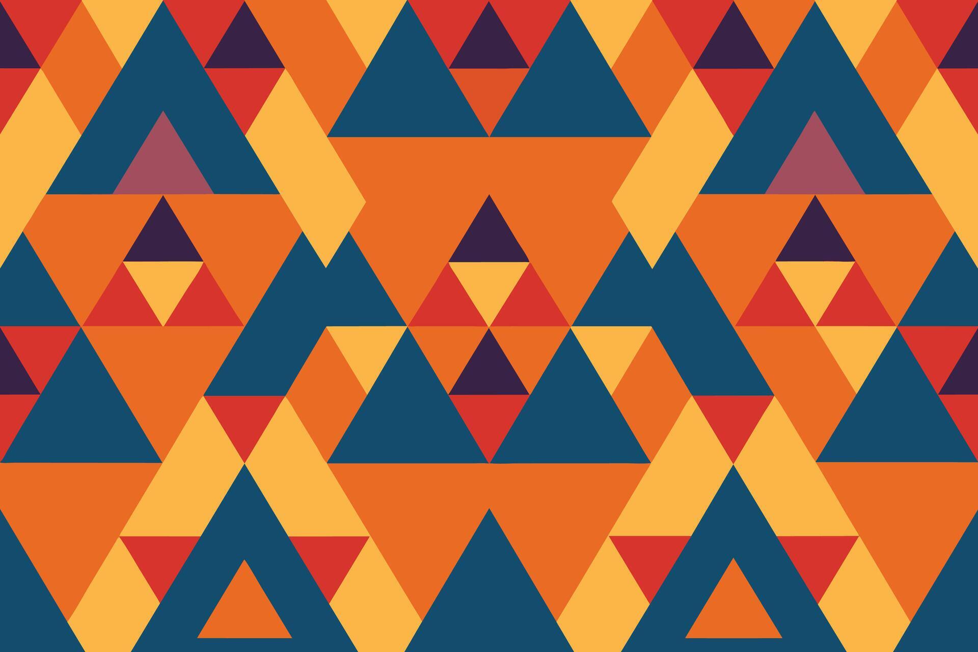 Abstract Geometric Triangle Seamless Pattern 41449765 Vector Art at ...