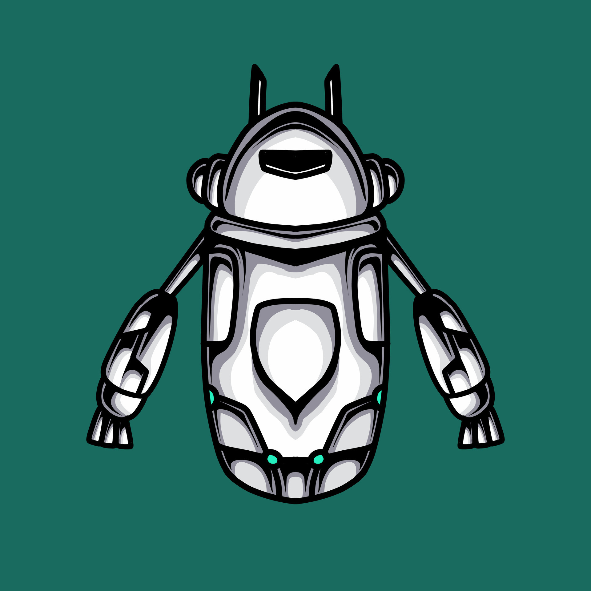 Linda Blanco Ai Robot Personaje Vector 41450016 Vector En Vecteezy