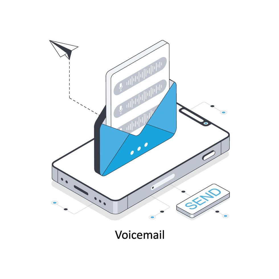 Voicemail isometric stock illustration. EPS File stock illustration ...
