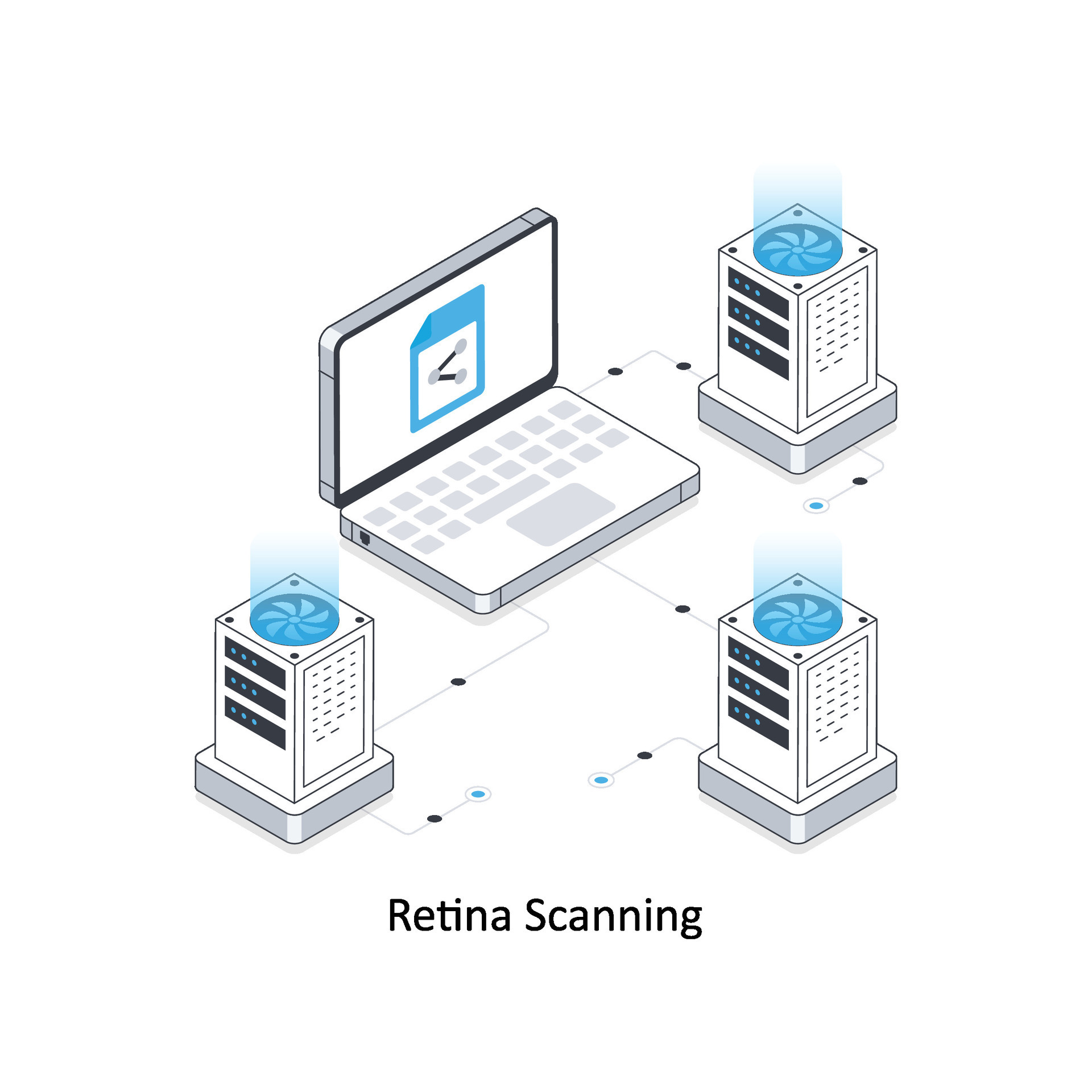 Retina Scanning Isometric Stock Illustration Eps File Stock
