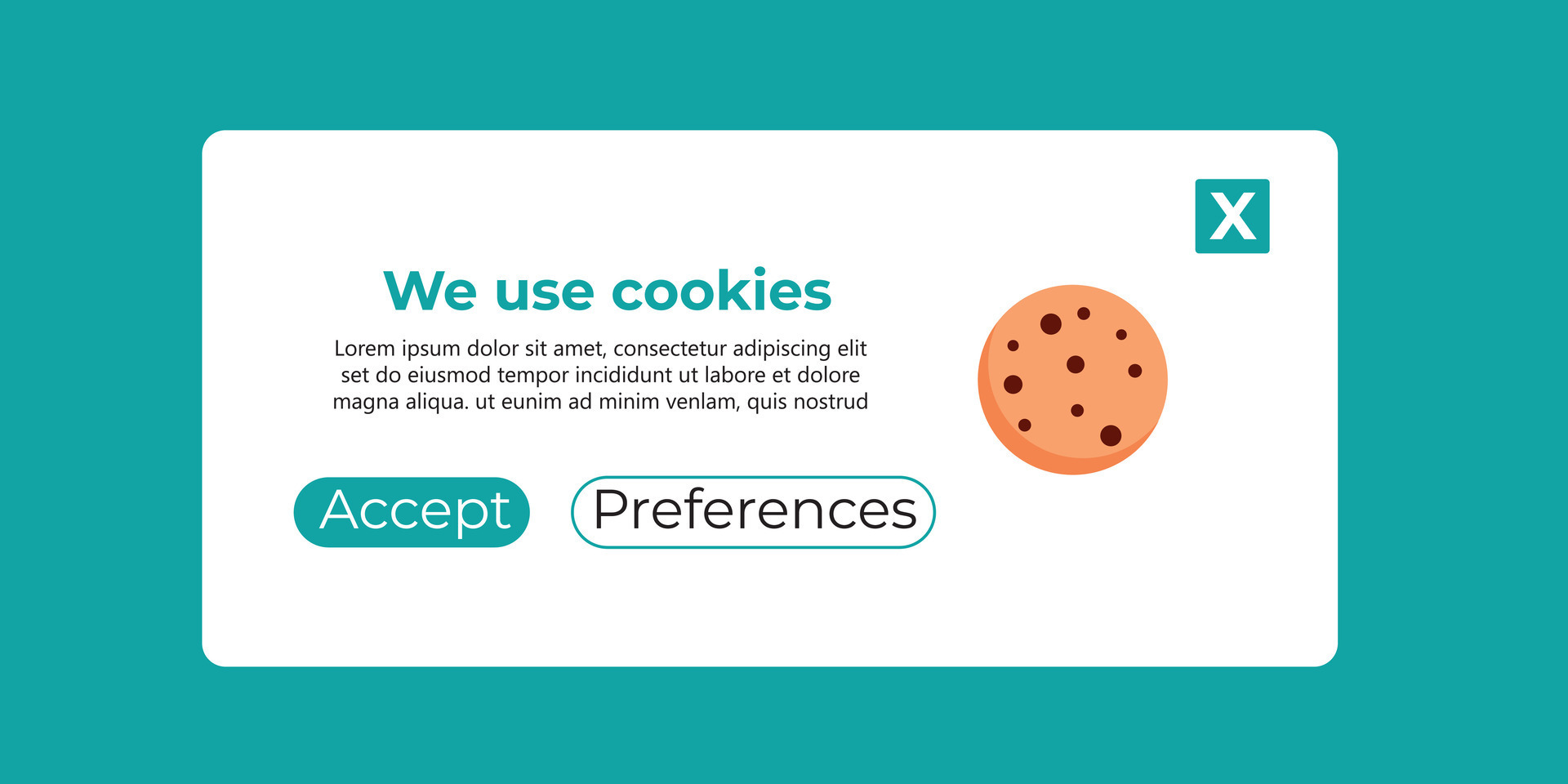 Internet web pop up for cookie policy notification. Website uses cookies banner 41459772 Vector ...
