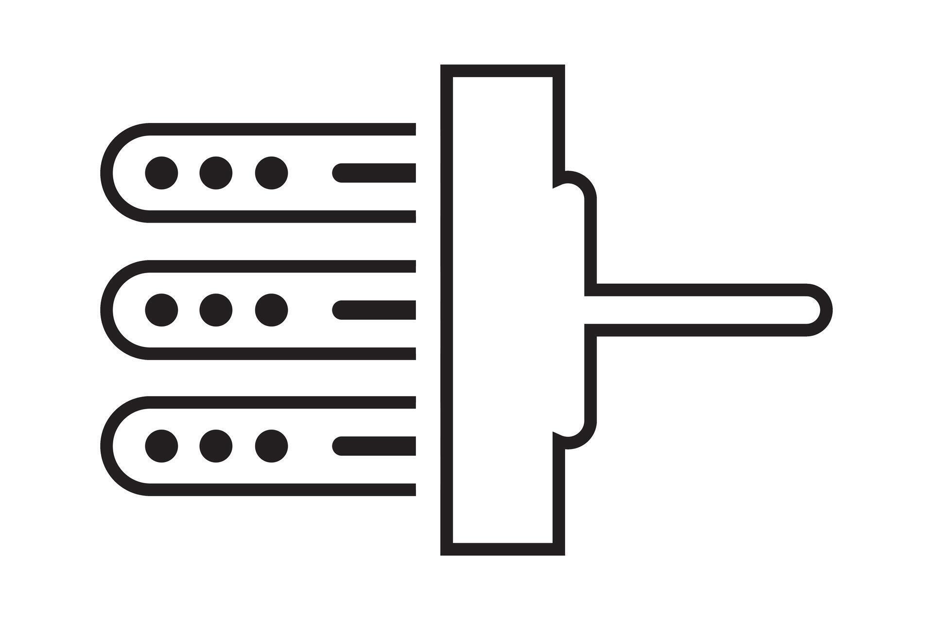 Database cleaning thin line icon, data and analytics, removing sign, vector graphics, a linear ...