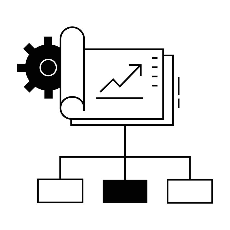 Efficient Project Management Structure. Illustration representing ...
