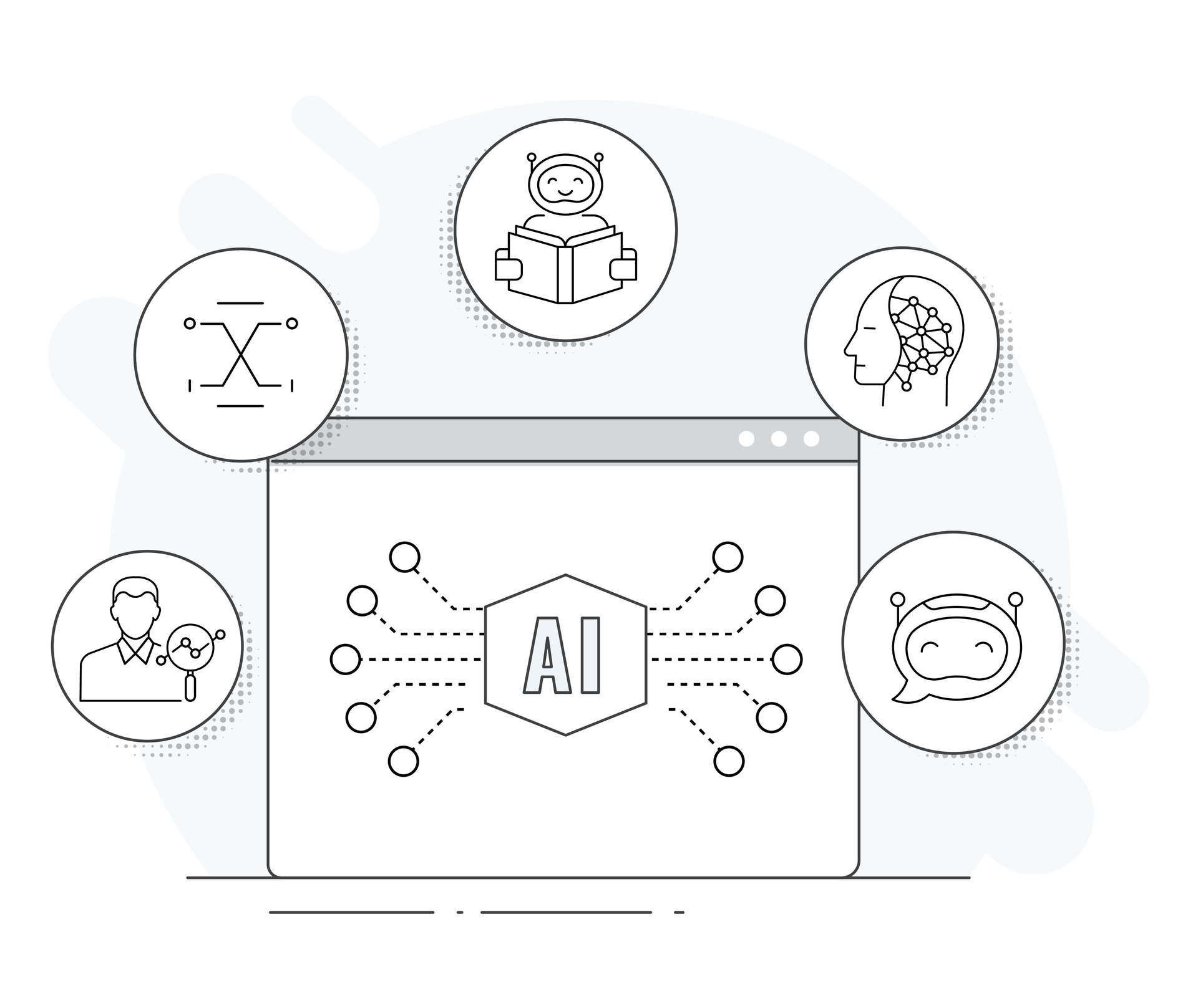 Advanced Ai Icon Set Explore Neural Networks Robotics And More Vector Editable Stroke And