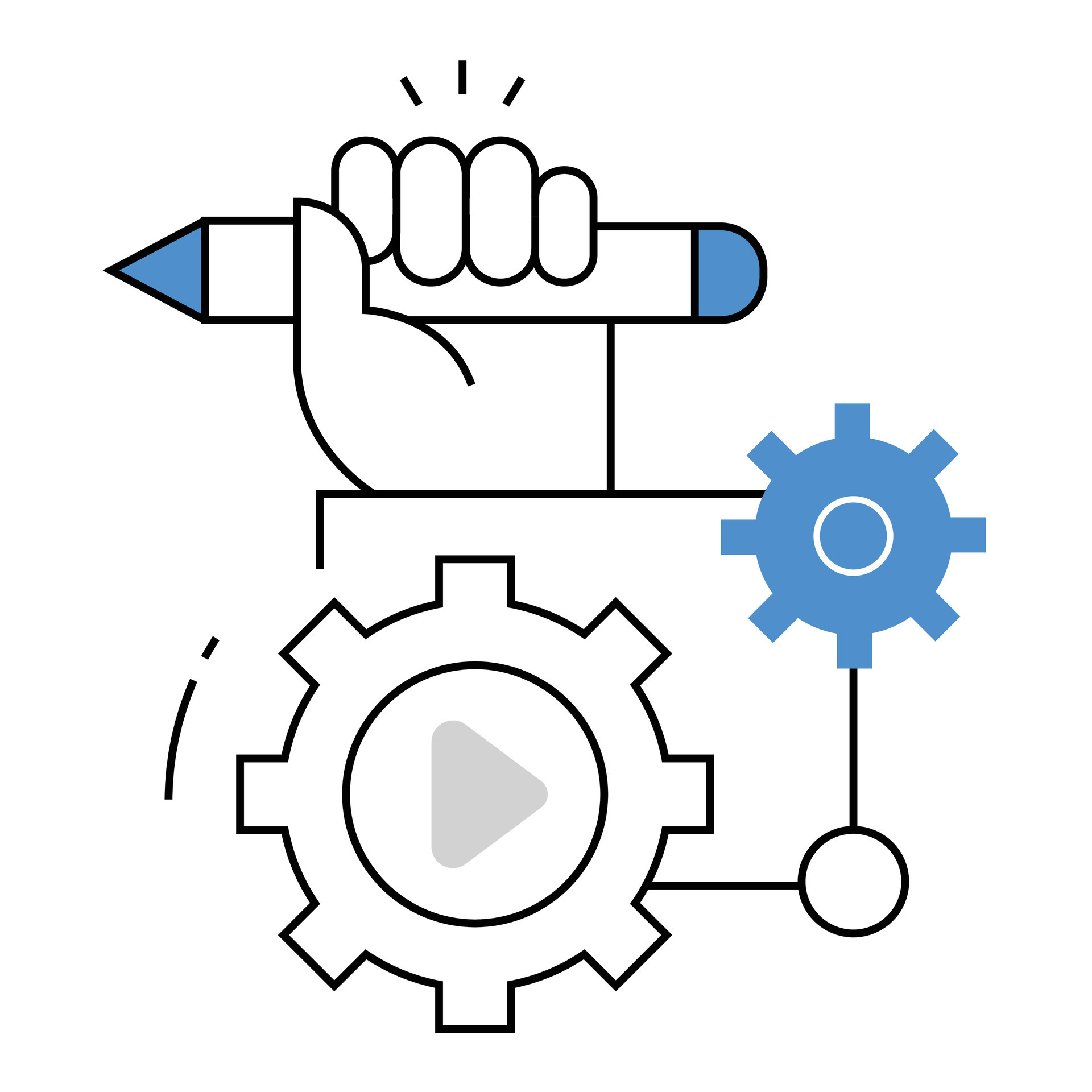 Project Execution Icon Illustration Efficient Project Execution