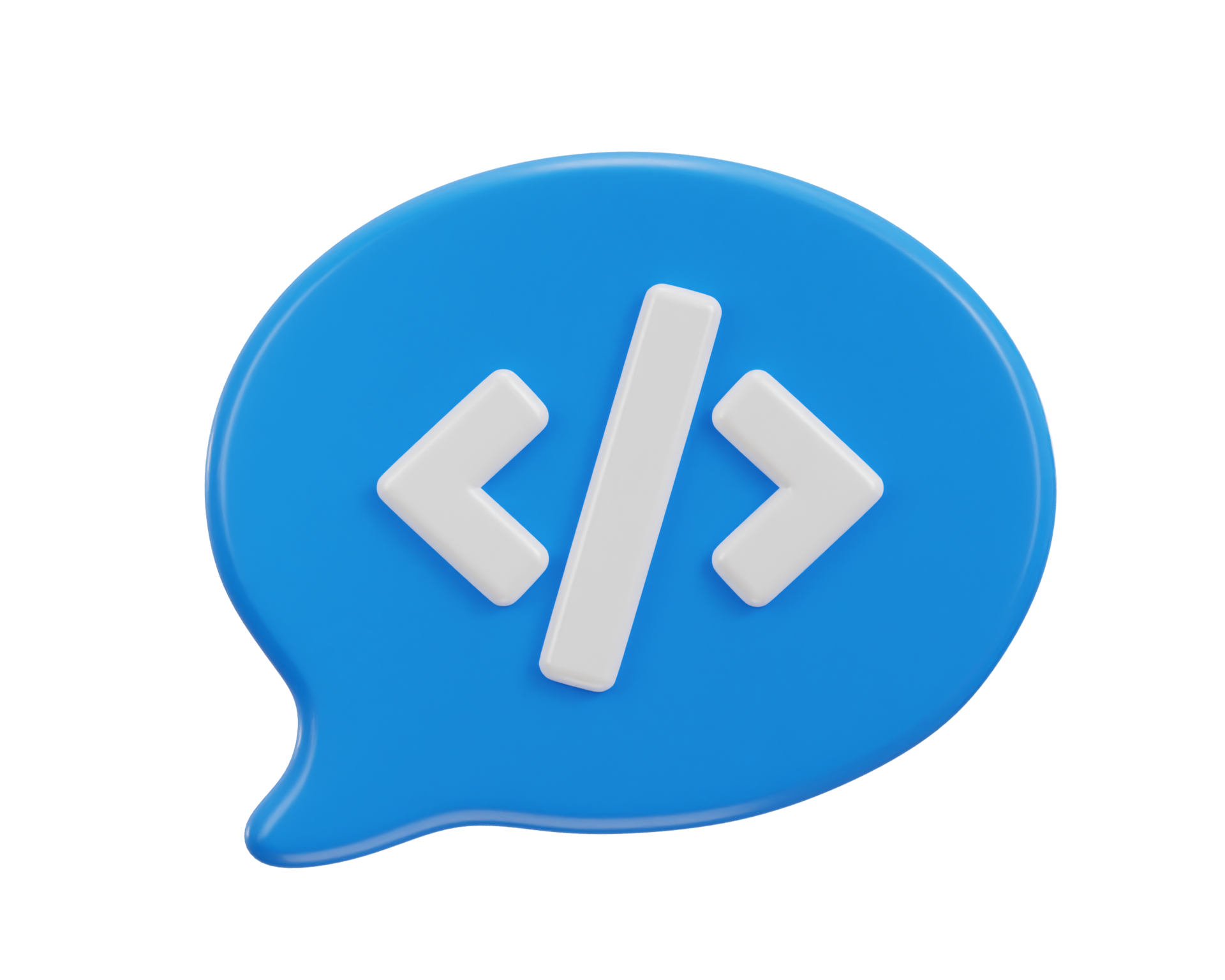 Software Code 3d Icon Isolated On Coding Message Bubble Sign