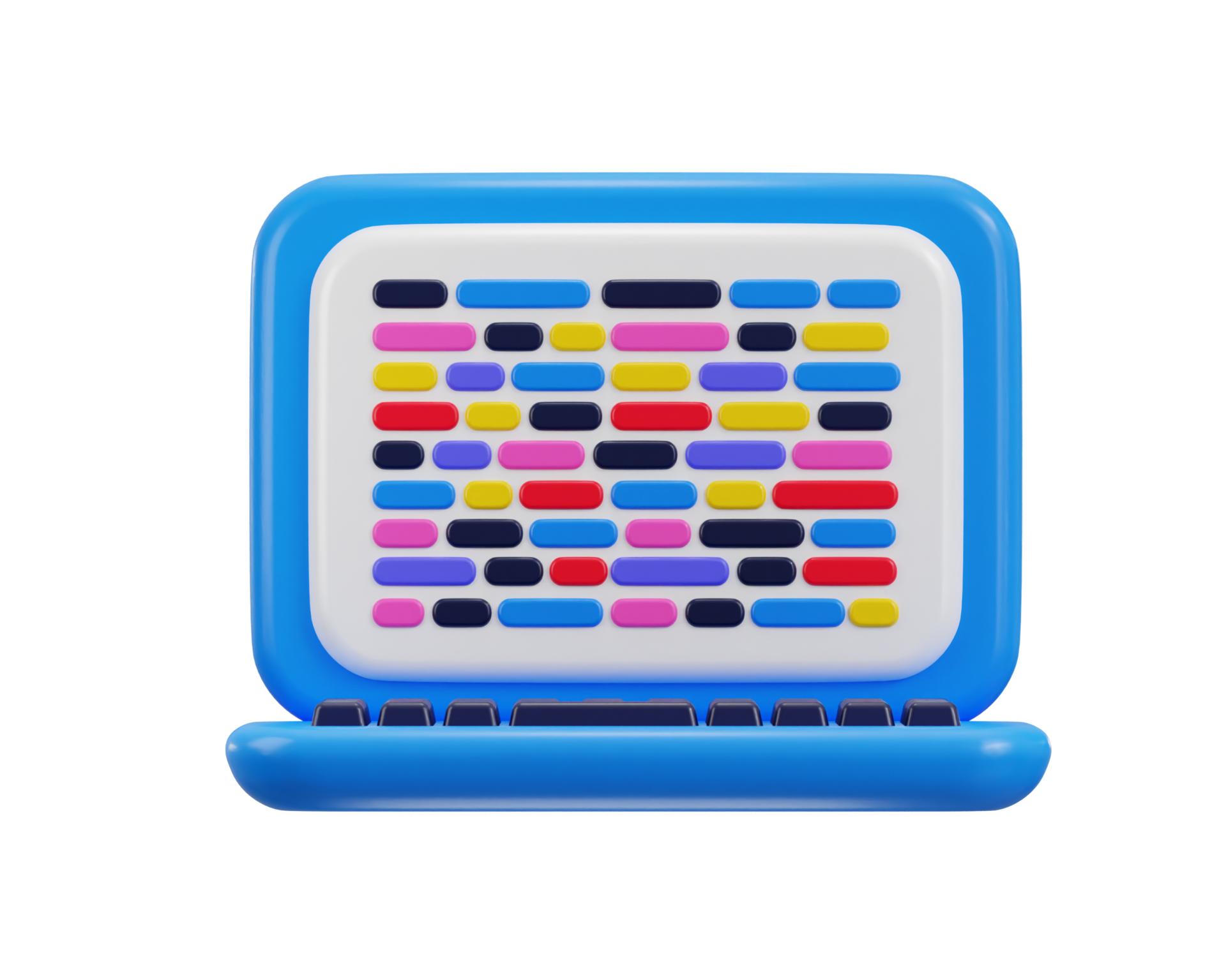 Coding Icon On Computer Programming Development Icon 3d Rendering