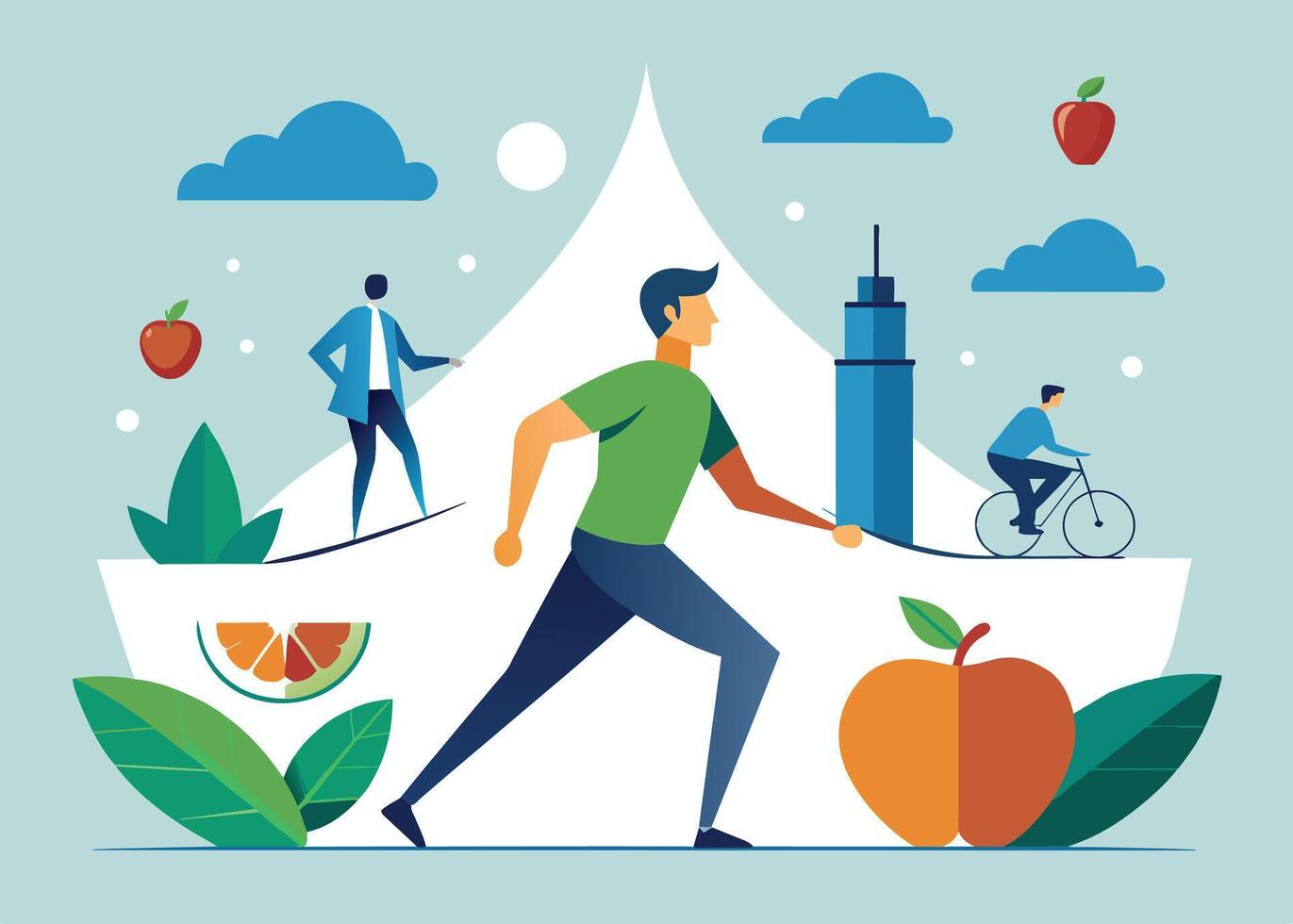 Healthy Lifestyle Choices on White Background 41467375 Vector Art at ... Healthy Lifestyle Choices on White Background 41467375 Vector Art at ...