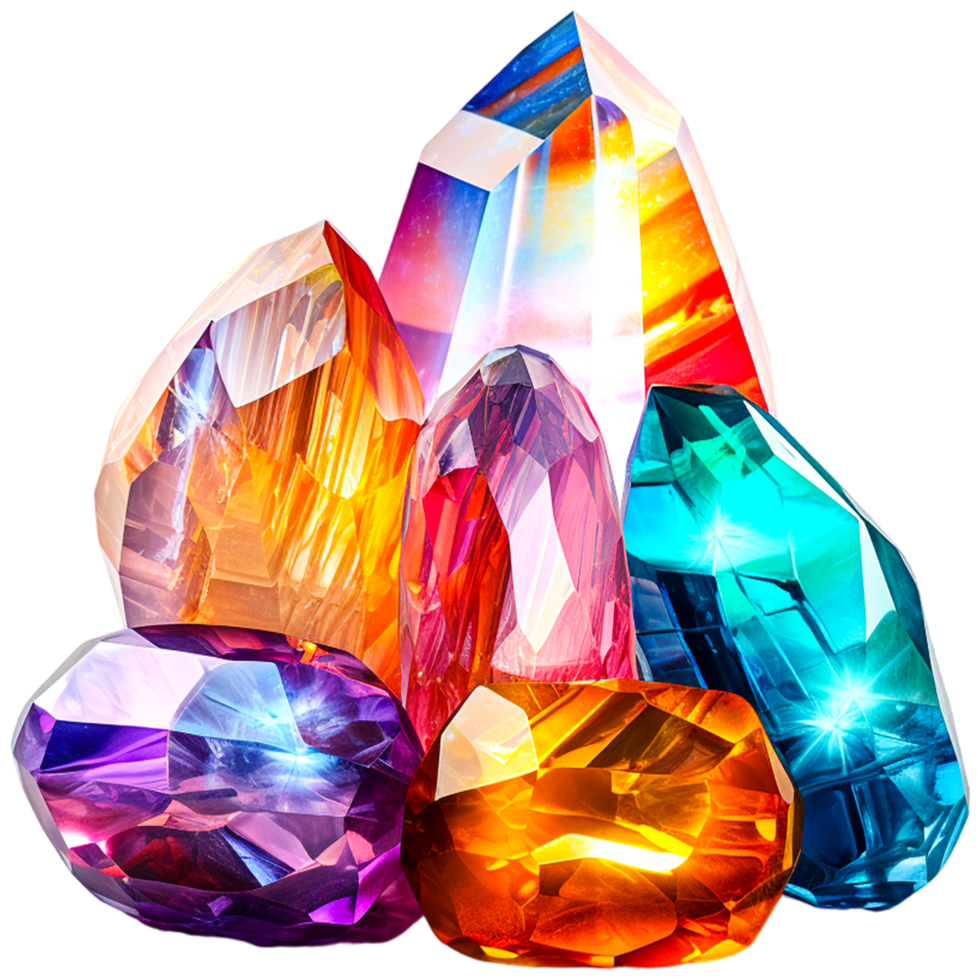 AI generated Colorful crystal gemstones 41468711 PNG AI generated Colorful crystal gemstones 41468711 PNG