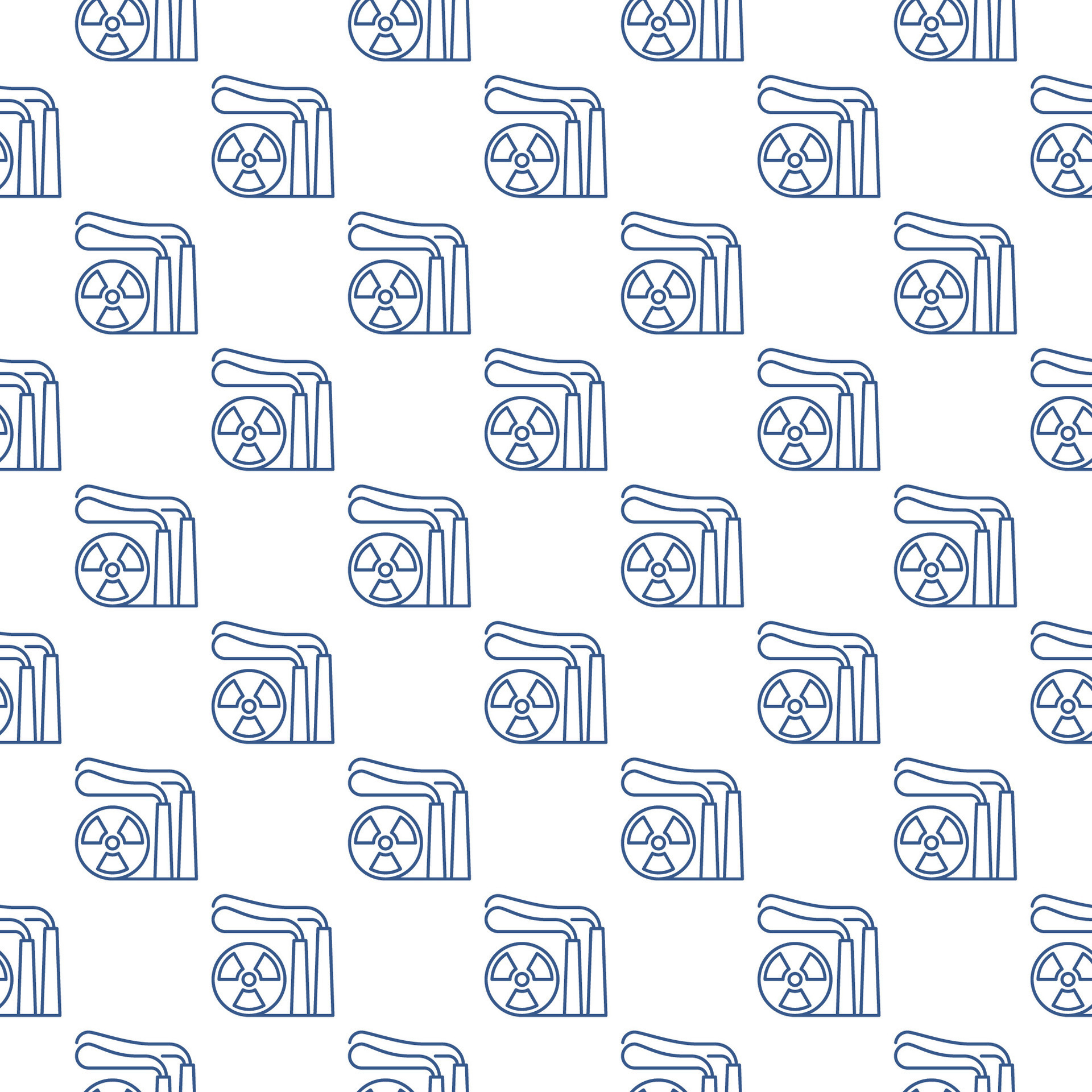 Nuclear Power Generator Vector Radiation Seamless Pattern In Outline Style 41485727 Vector Art