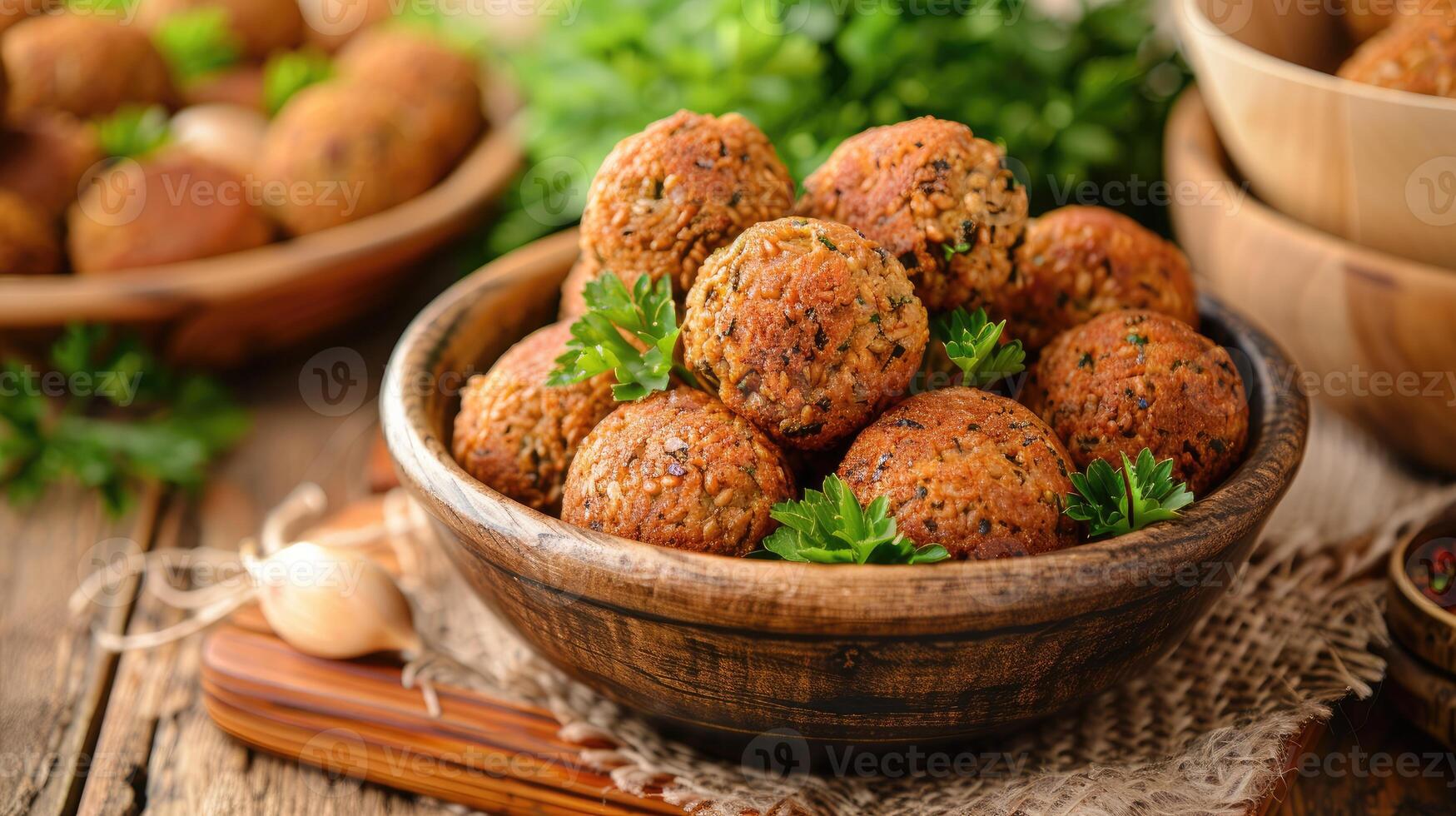 AI generated Authentic Arabian Delight Tempting Falafel in Vivid Detail ...