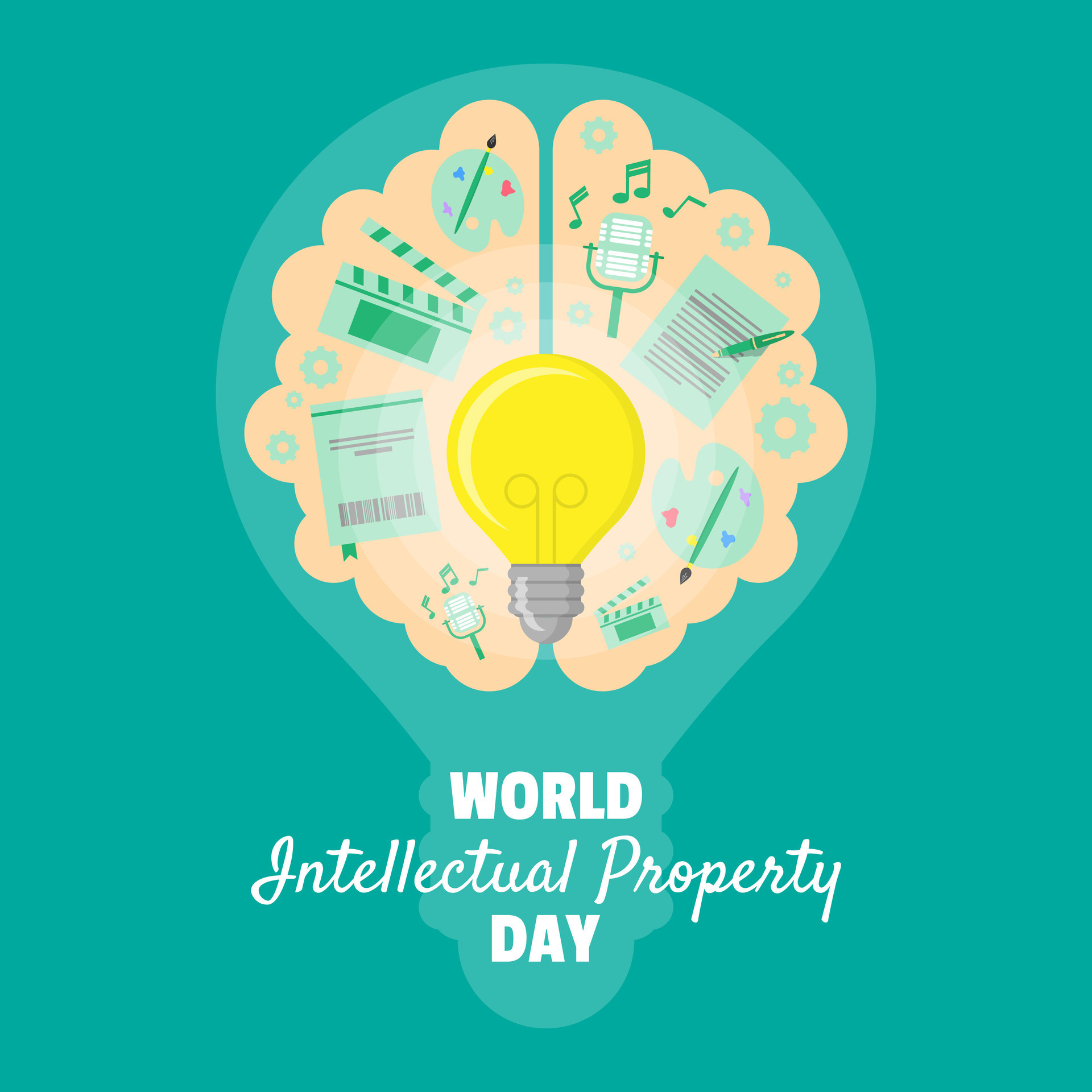 World Intellectual Property Day poster with brain that contains ... World Intellectual Property Day poster with brain that contains ...