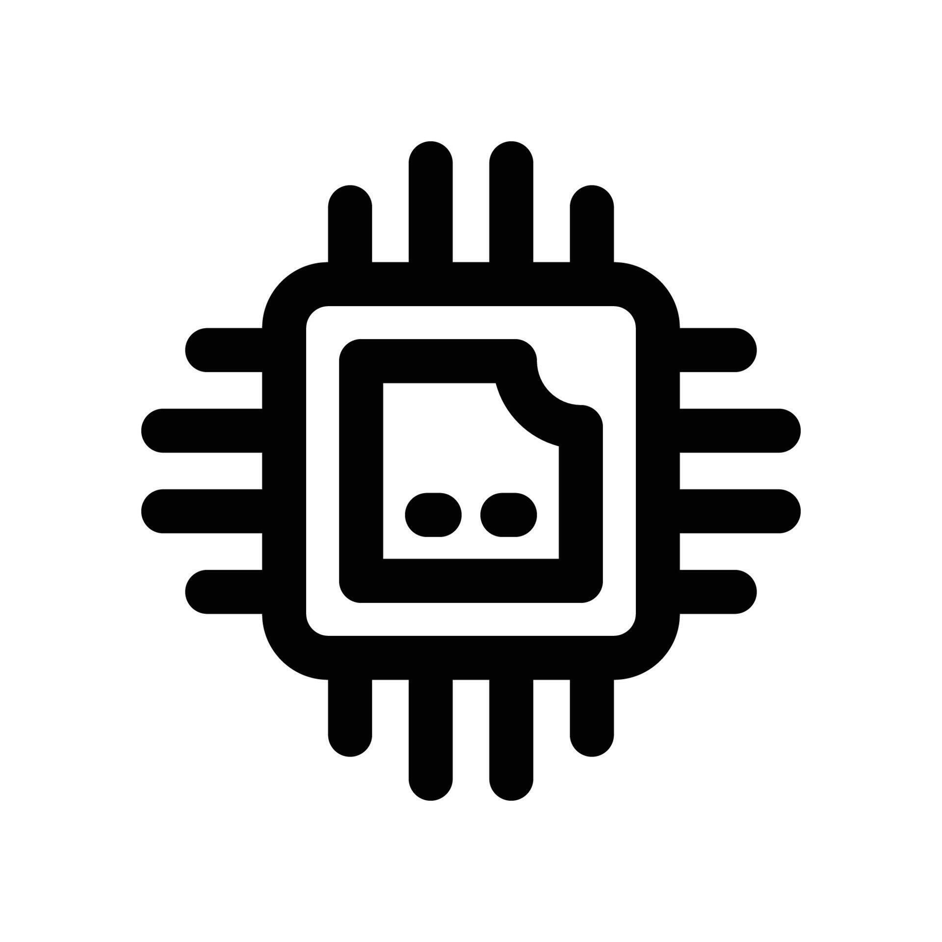 processor icon. vector line icon for your website, mobile, presentation ...
