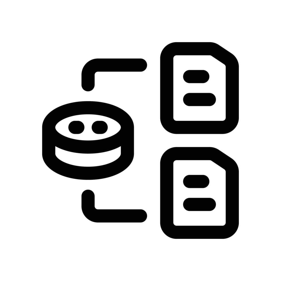 data integration icon. vector line icon for your website, mobile ...