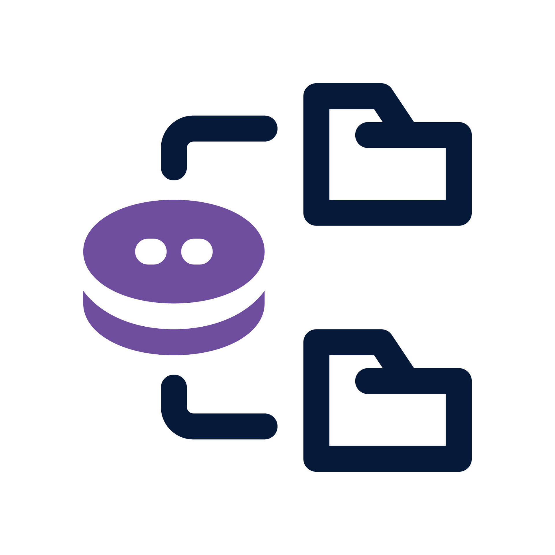 folder database icon. vector dual tone icon for your website, mobile ...