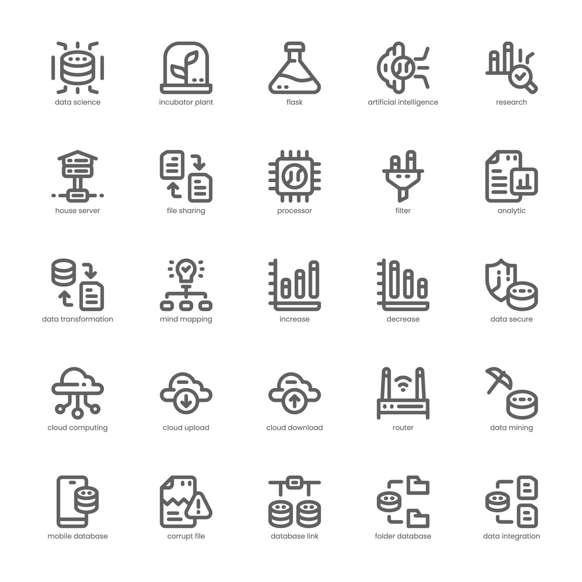 Data Science icon pack for your website, mobile, presentation, and logo ...