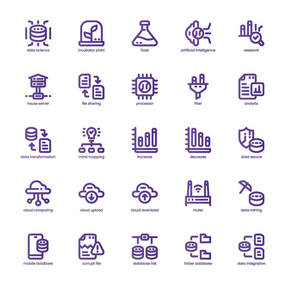 Data Science icon pack for your website, mobile, presentation, and logo ...